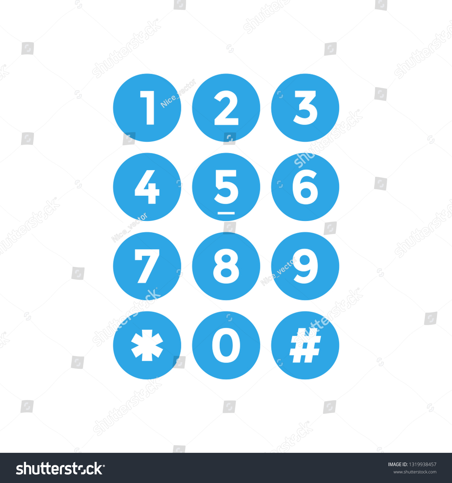 Keypad Icon Design Template Vector Isolated Stock Vector (Royalty Free ...