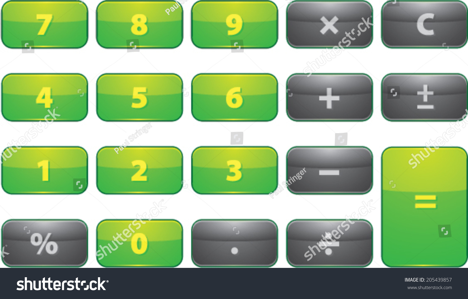 Keypad Isolated On White Stock Vector (Royalty Free) 205439857 ...