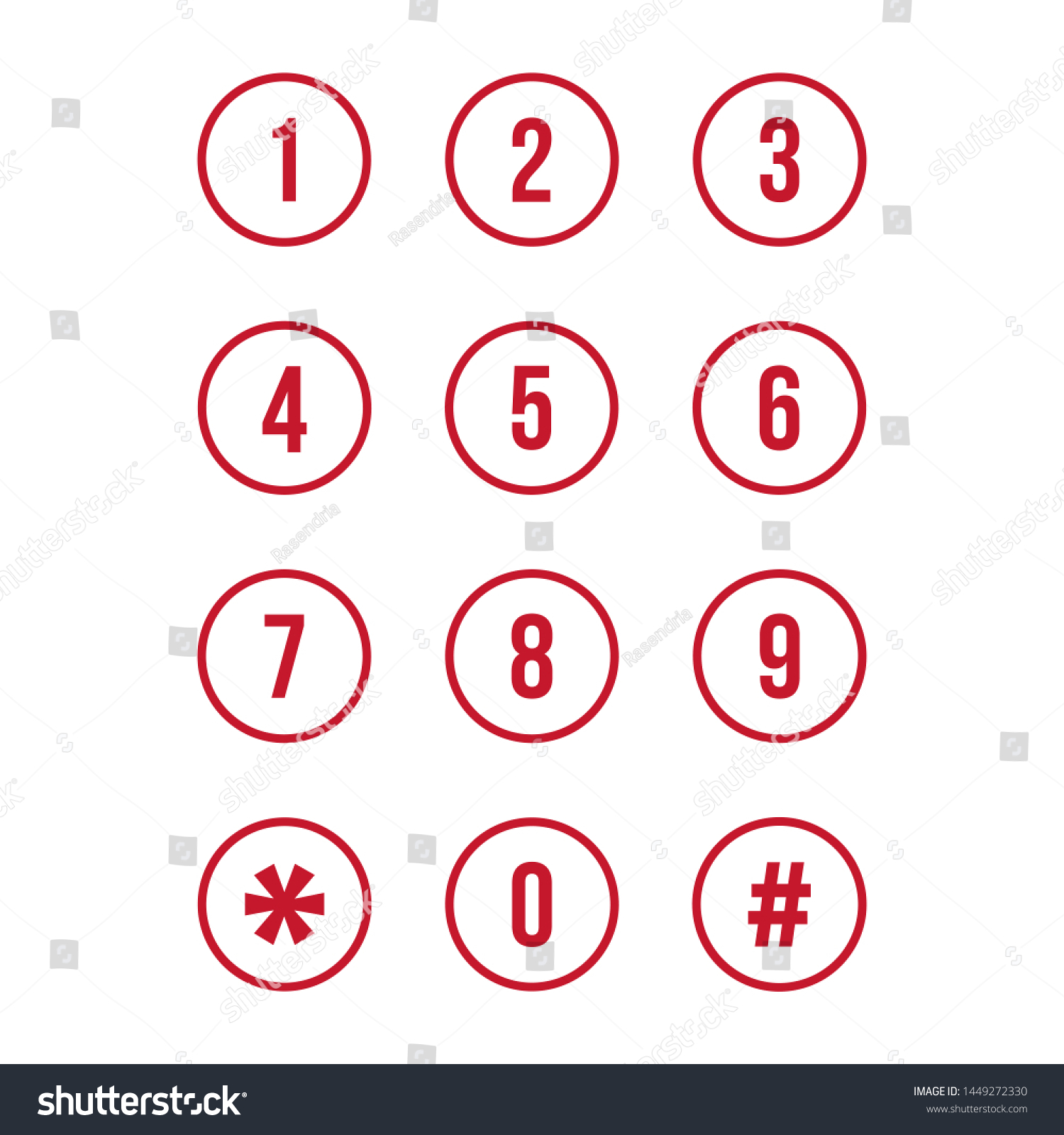 Keypad Number Simple Symbol Vector Stock Vector (Royalty Free ...
