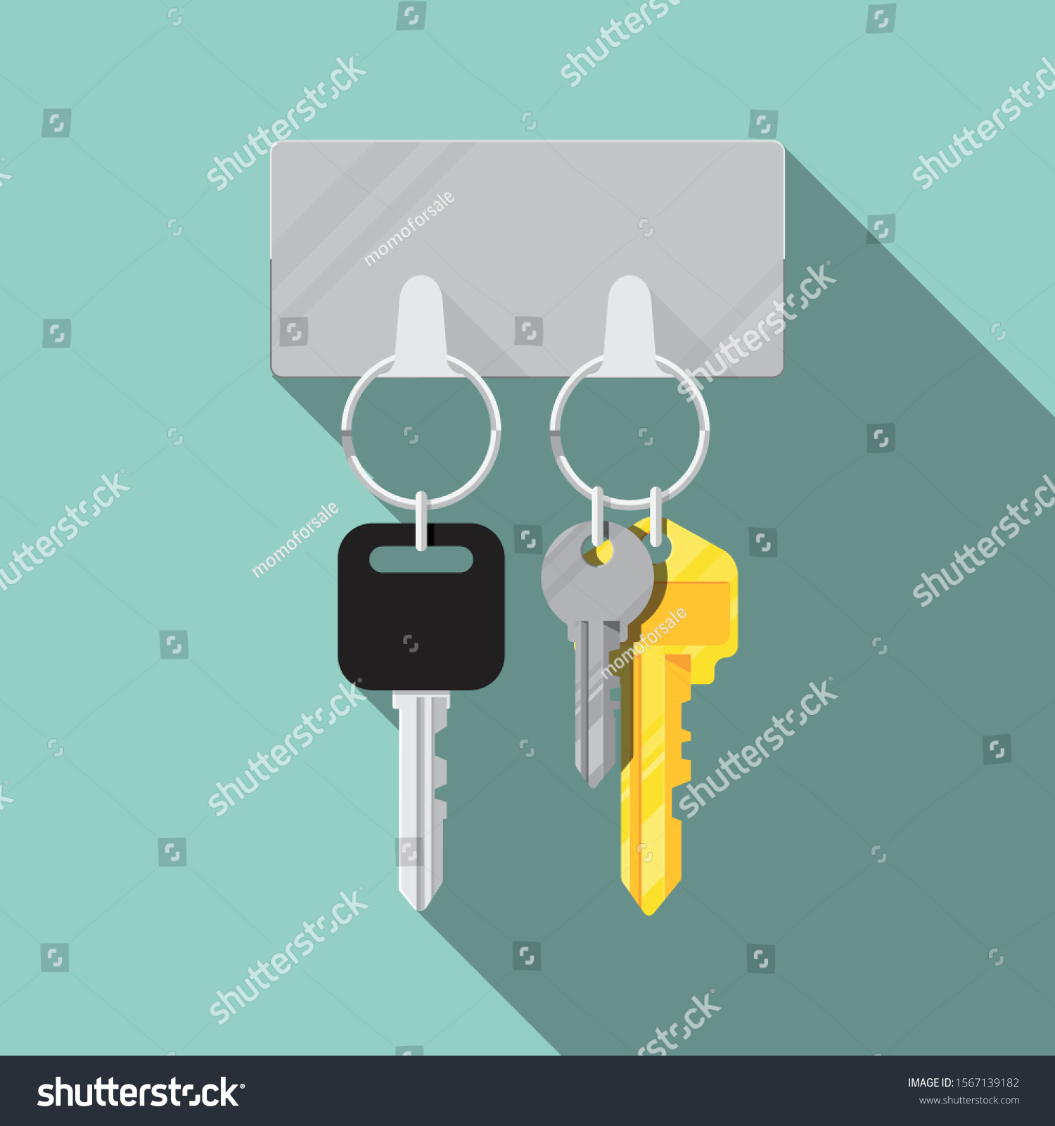 Keys on a hook Images, Stock Photos & Vectors | Shutterstock