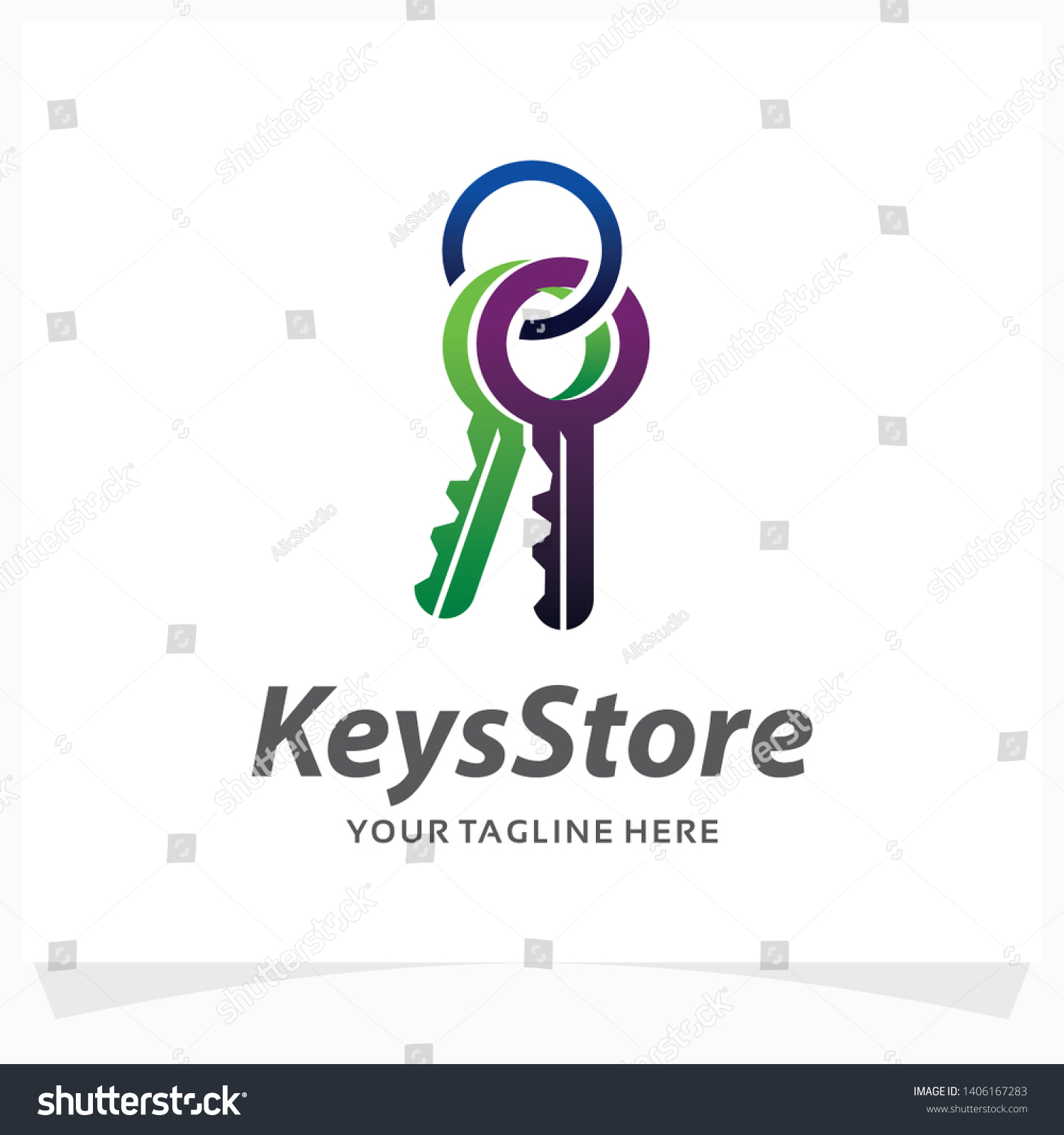 Keys Store Logo Design Template Stock Vector (Royalty Free) 1406167283 ...