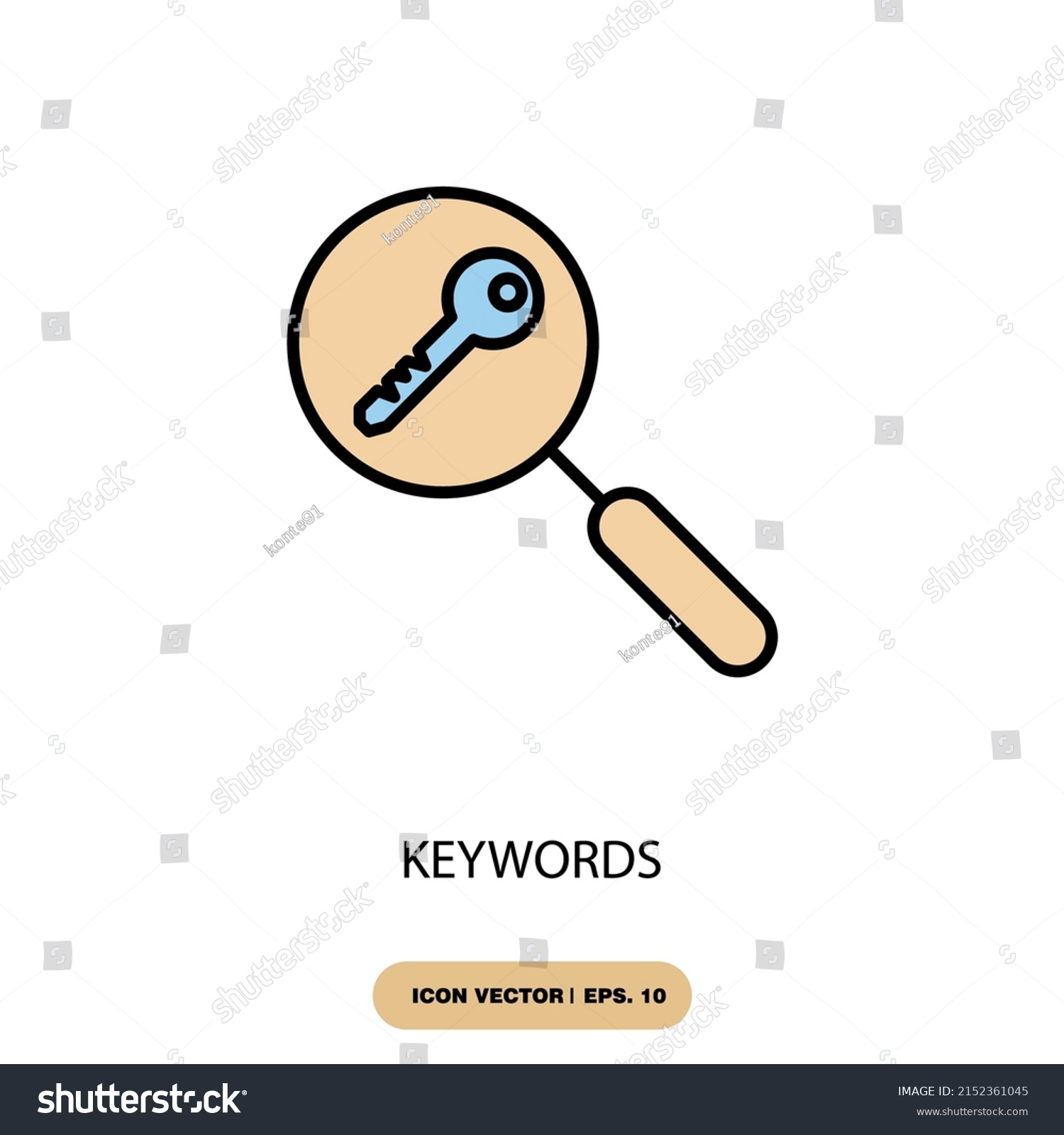 Keywords Icons Symbol Vector Elements Infographic Stock Vector (Royalty ...