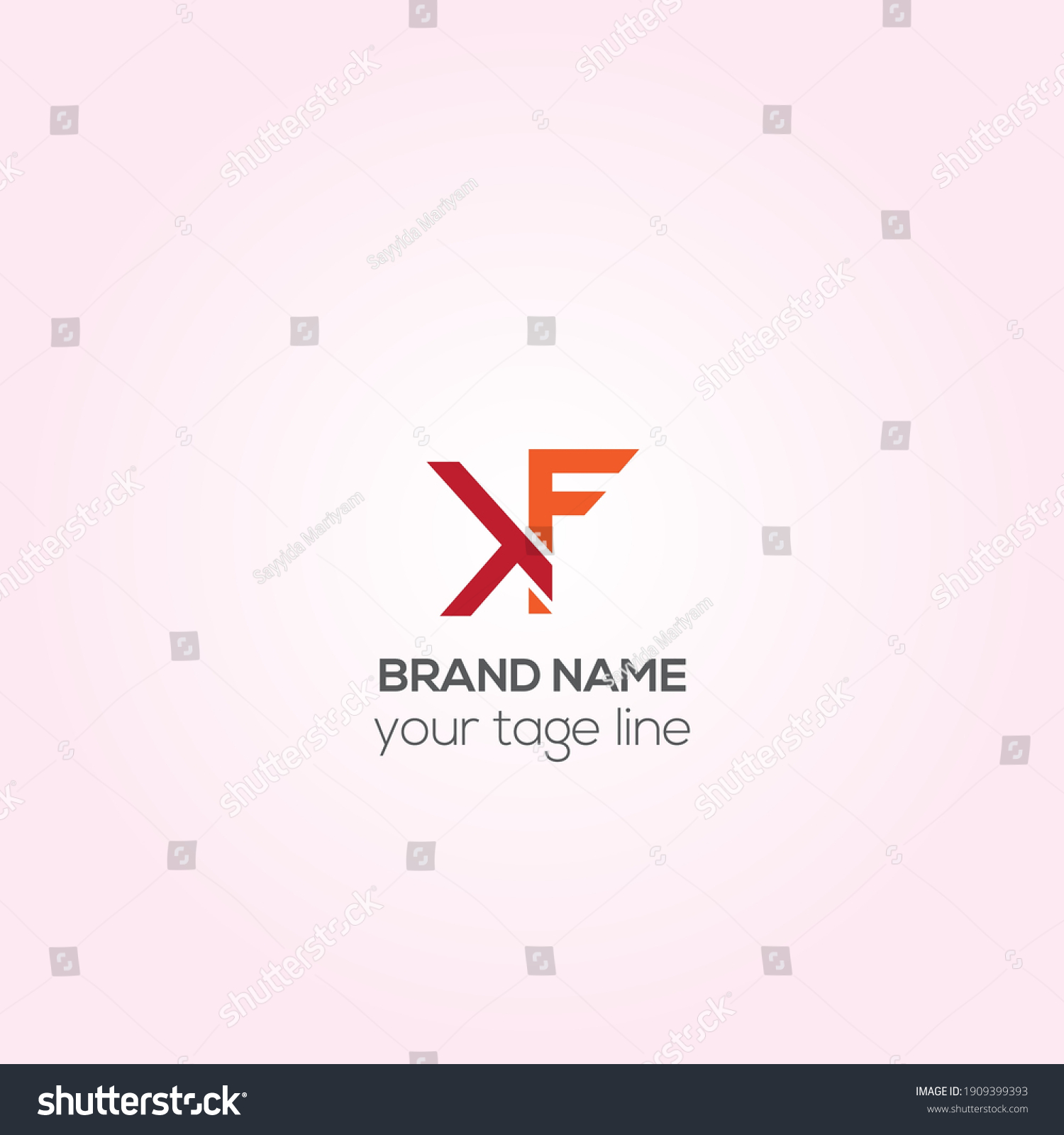 Kf Letters Vector Logo Design Creative Stock Vector (Royalty Free ...