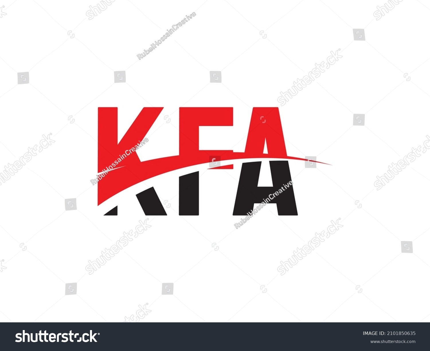 Kfa Letter Initial Logo Design Vector Stock Vector (Royalty Free ...