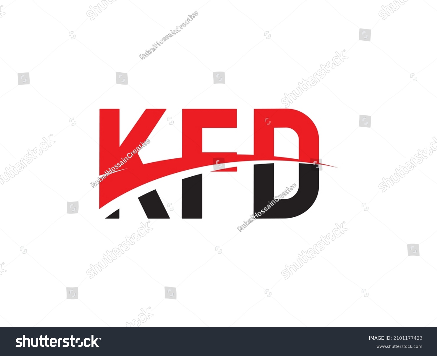 Kfd Letter Initial Logo Design Vector Stock Vector (Royalty Free ...