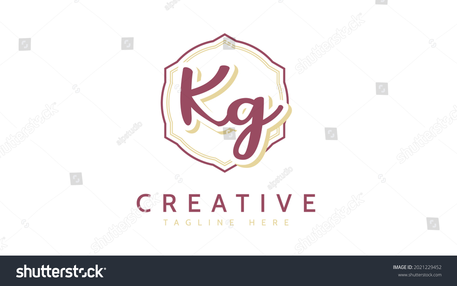 Kg Initials Haandwriting Logo Vector Stock Vector (Royalty Free ...