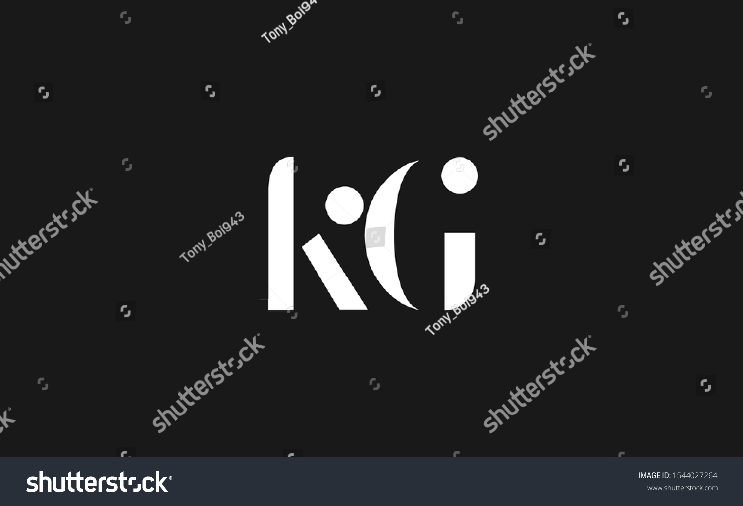 Kg Letter Logo Design Template Vector Stock Vector (Royalty Free ...