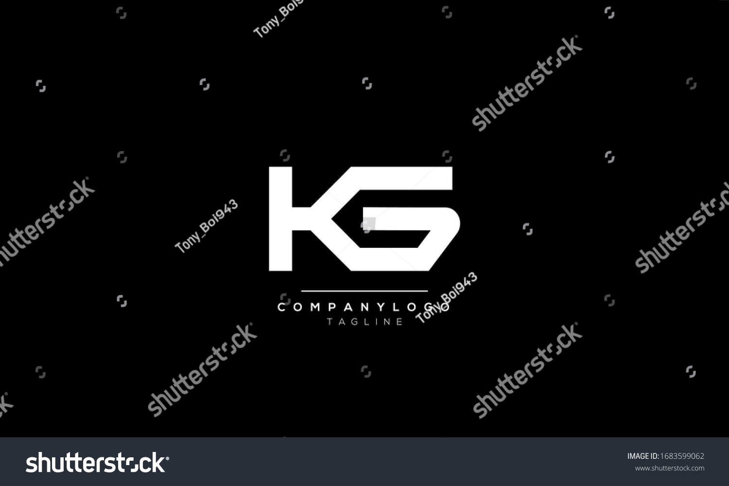 Kg Letter Logo Design Template Vector: เวกเตอร์สต็อก (ปลอดค่าลิขสิทธิ์ ...