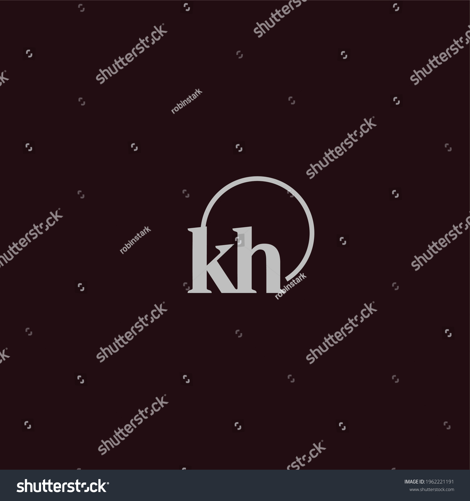 Kh Initials Logo Monogram Design Ideas Stock Vector (Royalty Free ...
