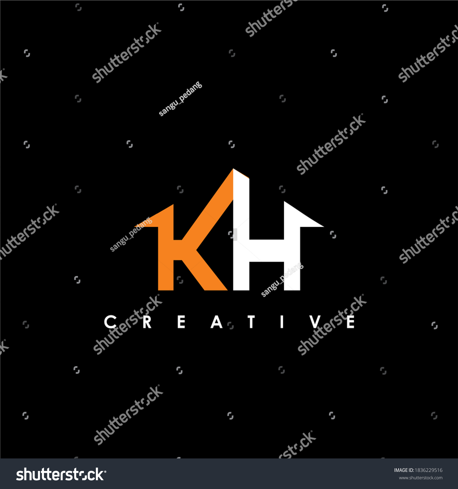 Kh Letter Initial Logo Design Template Stock Vector (Royalty Free ...