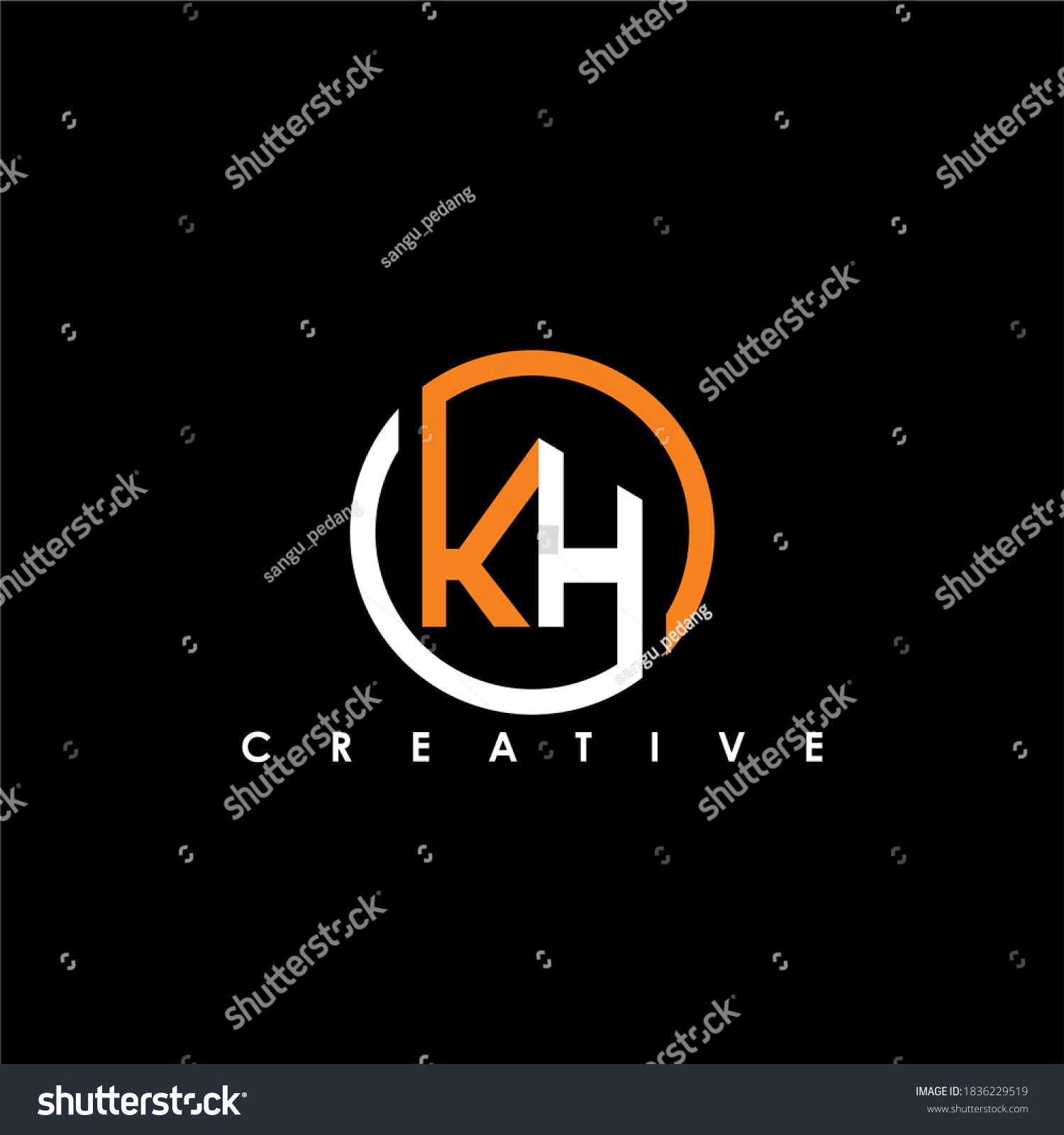 Kh Letter Initial Logo Design Template Stock Vector (Royalty Free ...