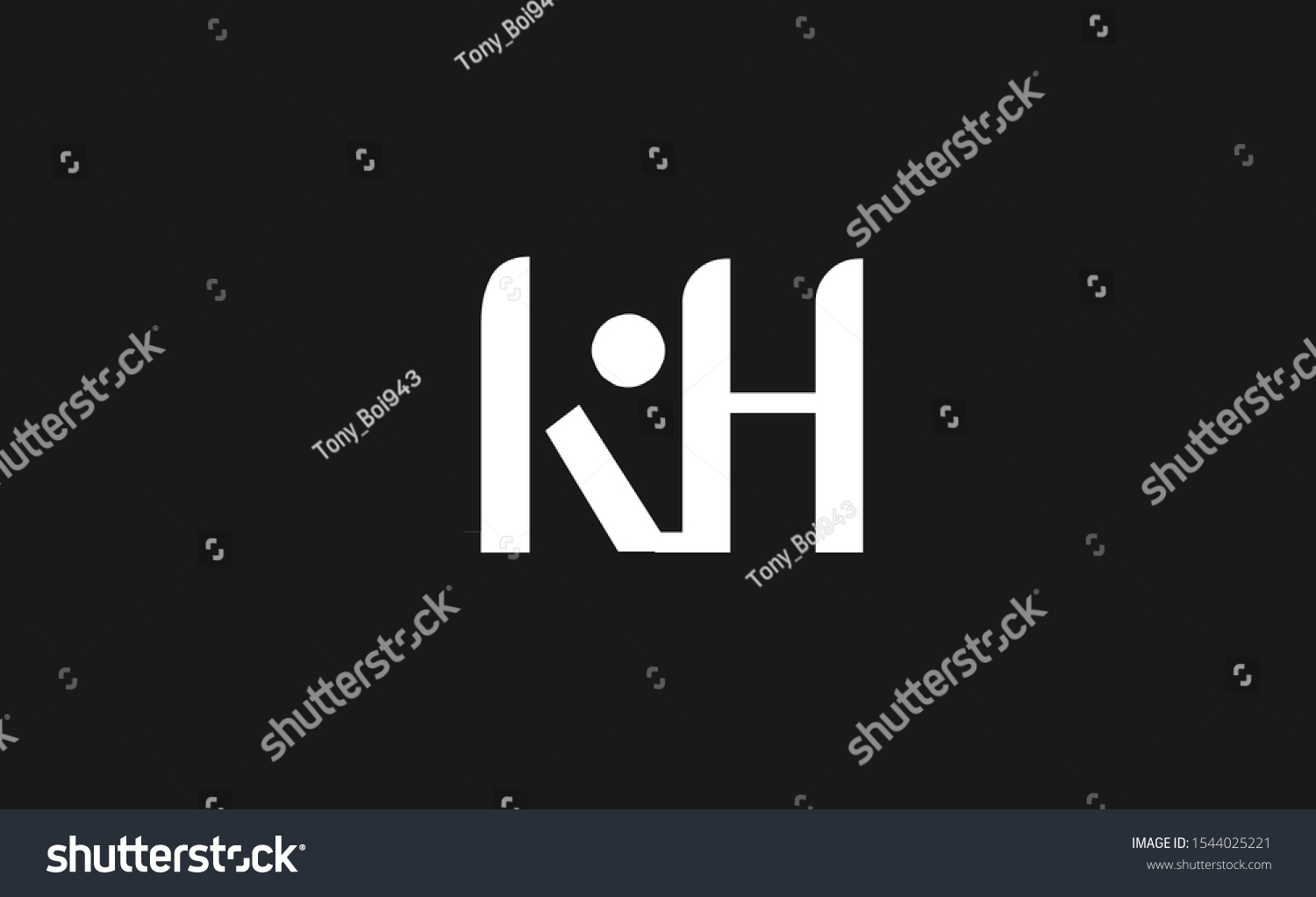 Kh Letter Logo Design Template Vector Stock Vector (Royalty Free ...