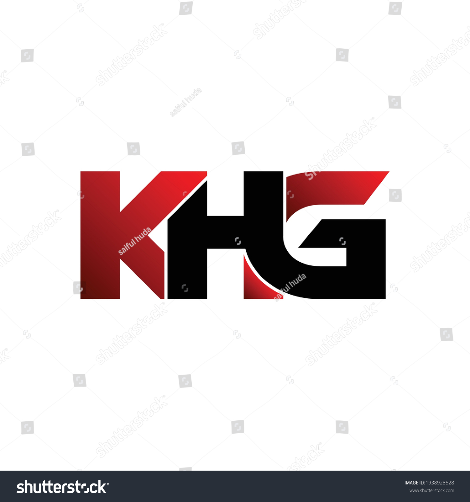 Khg Letter Monogram Logo Design Vector Stock Vector (Royalty Free ...