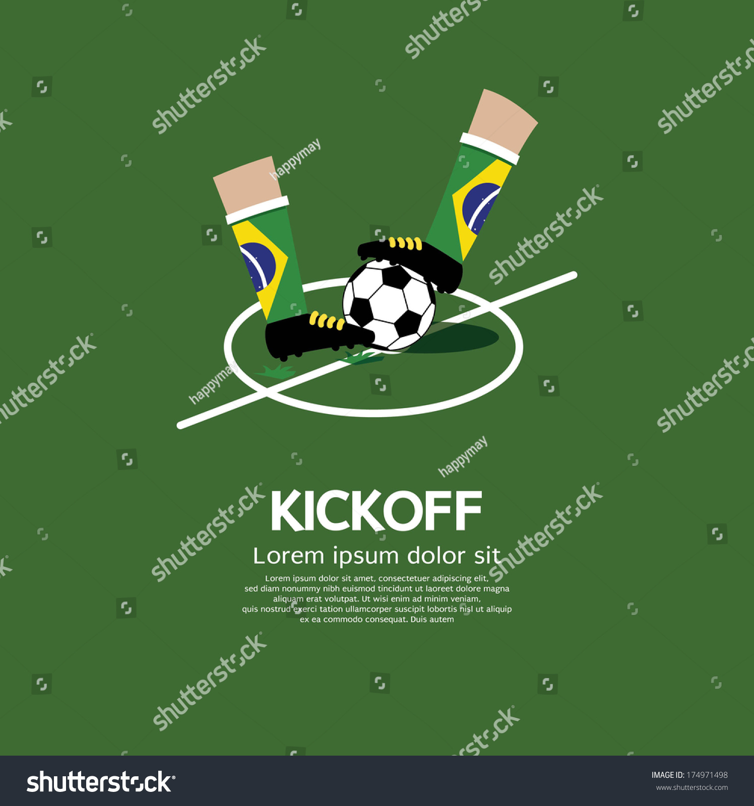 Kick Off Vector Illustration Stock Vector (Royalty Free) 174971498