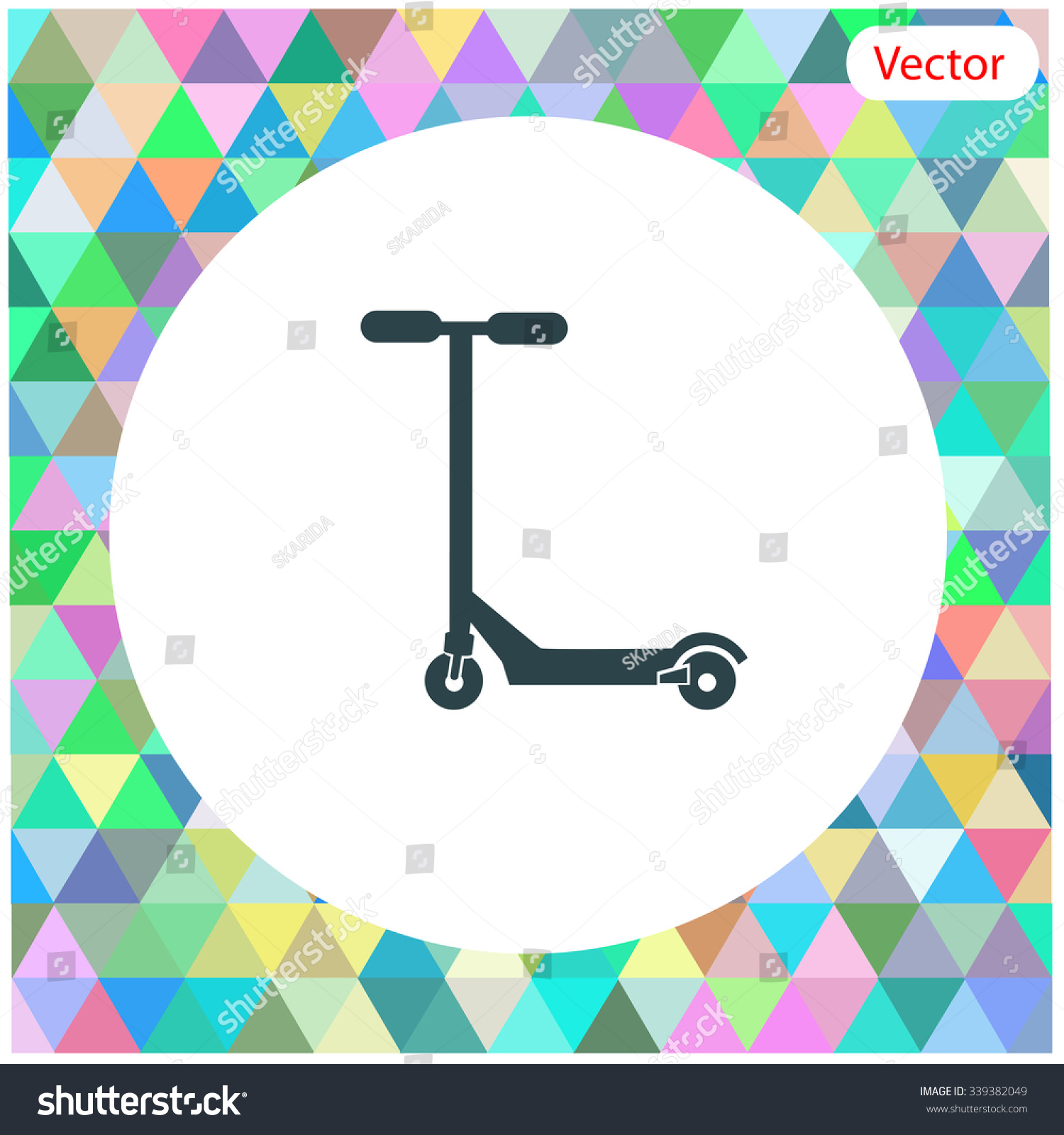 Kick Scooter Vector Icon Stock Vector (Royalty Free) 339382049 ...