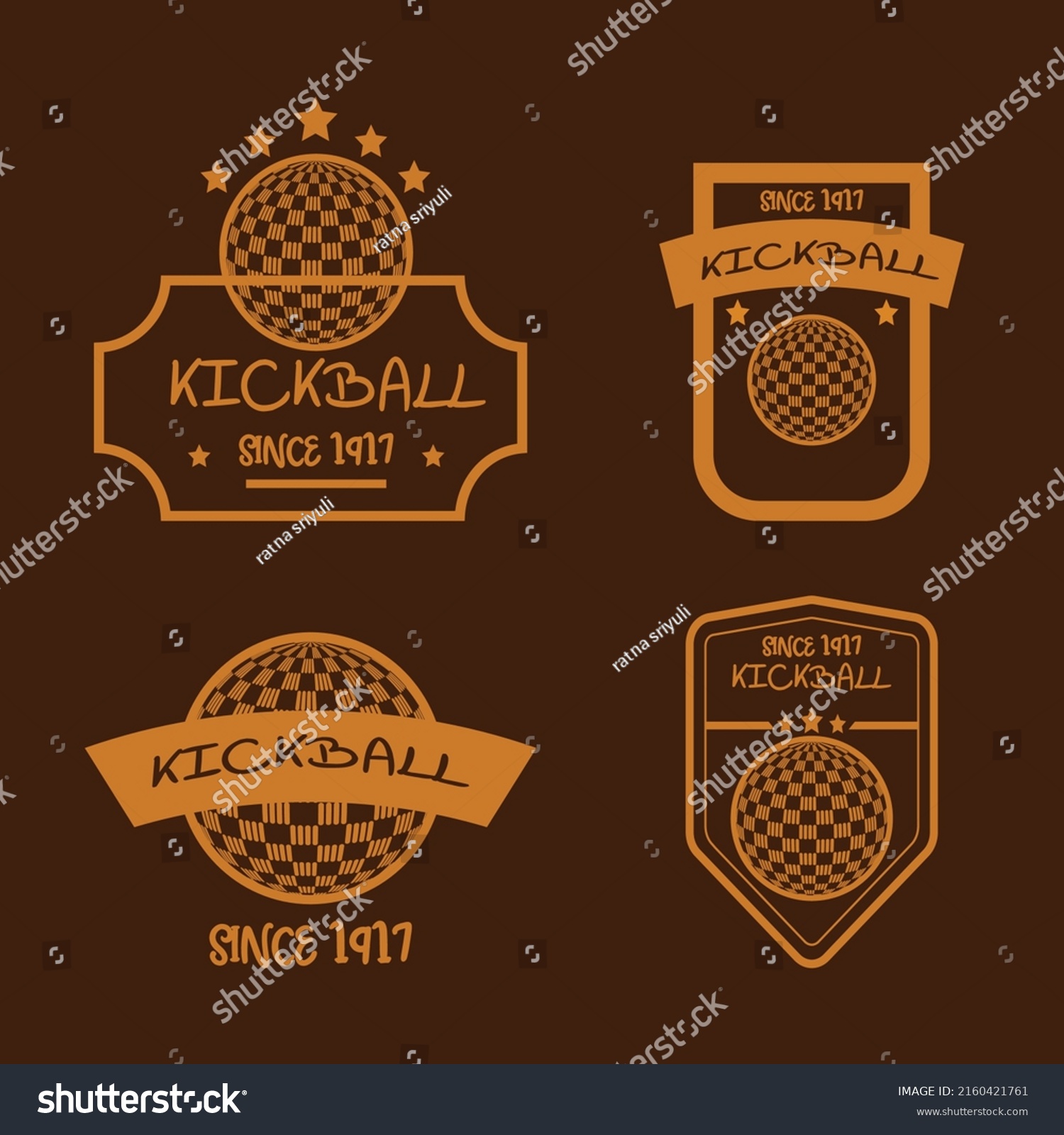 Kickball Logo Vector Modern Set: เวกเตอร์สต็อก (ปลอดค่าลิขสิทธิ์ ...