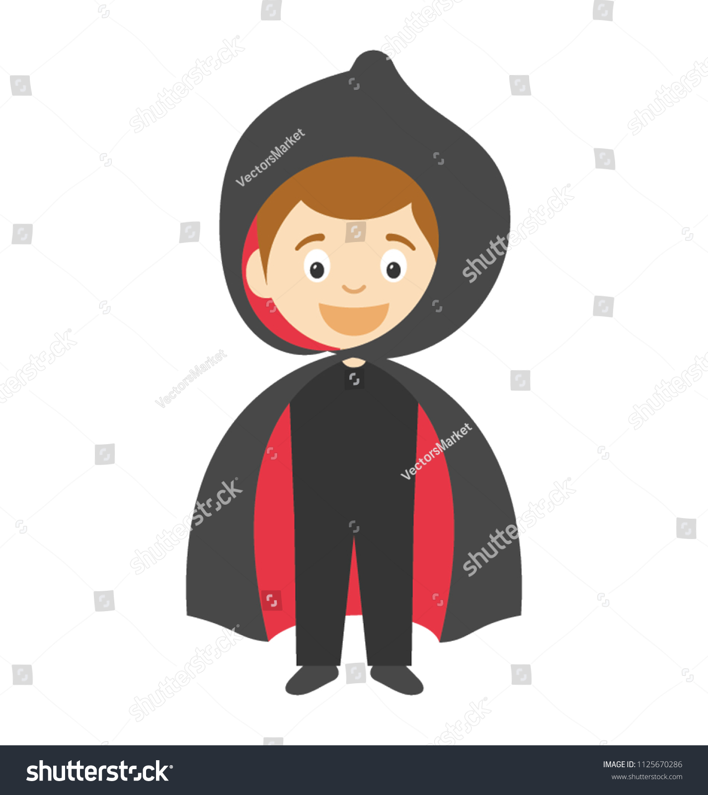 Kid Boy Wizard Cartoon Character Stock Vector (Royalty Free) 1125670286