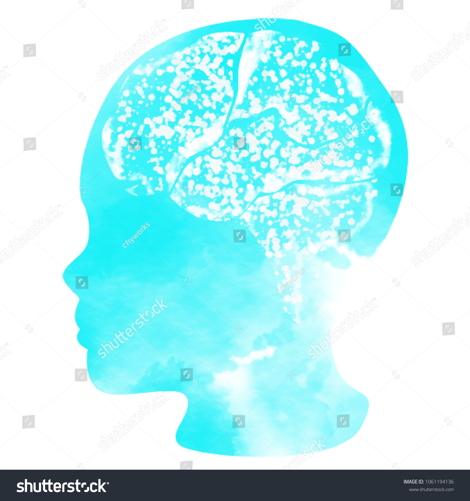 Kid Brain Illustration Stock Vector (Royalty Free) 1061194136