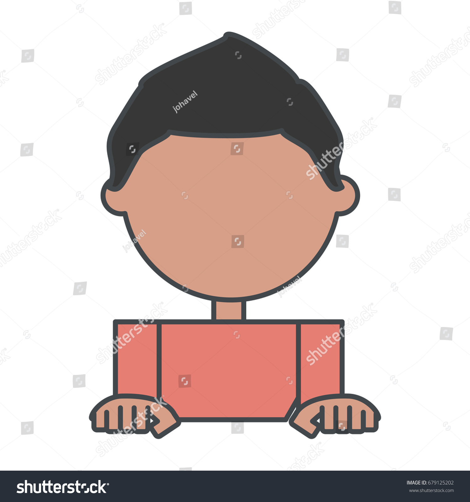 Kid Faceless Cartoon Stock Vector (Royalty Free) 679125202 | Shutterstock