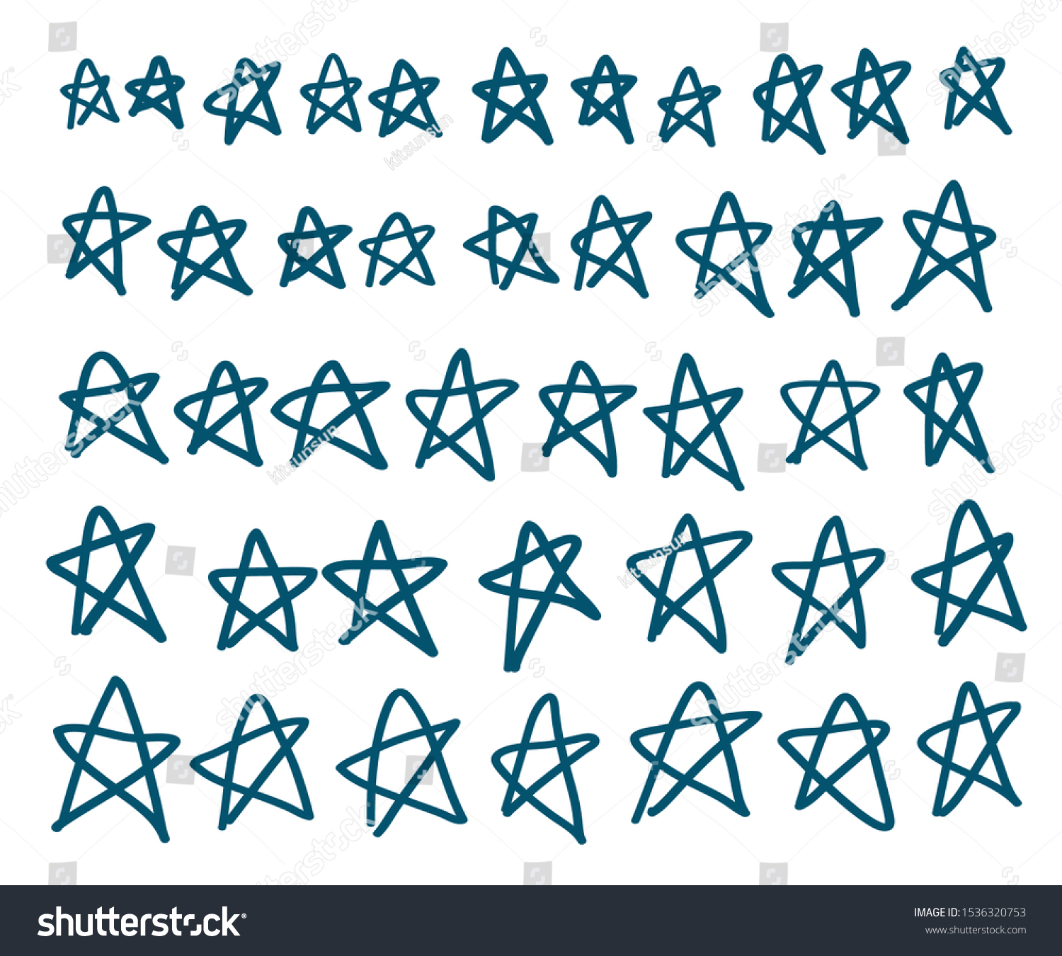 Kid Hand Drawing Star Stroke Stock Vector (Royalty Free) 1536320753