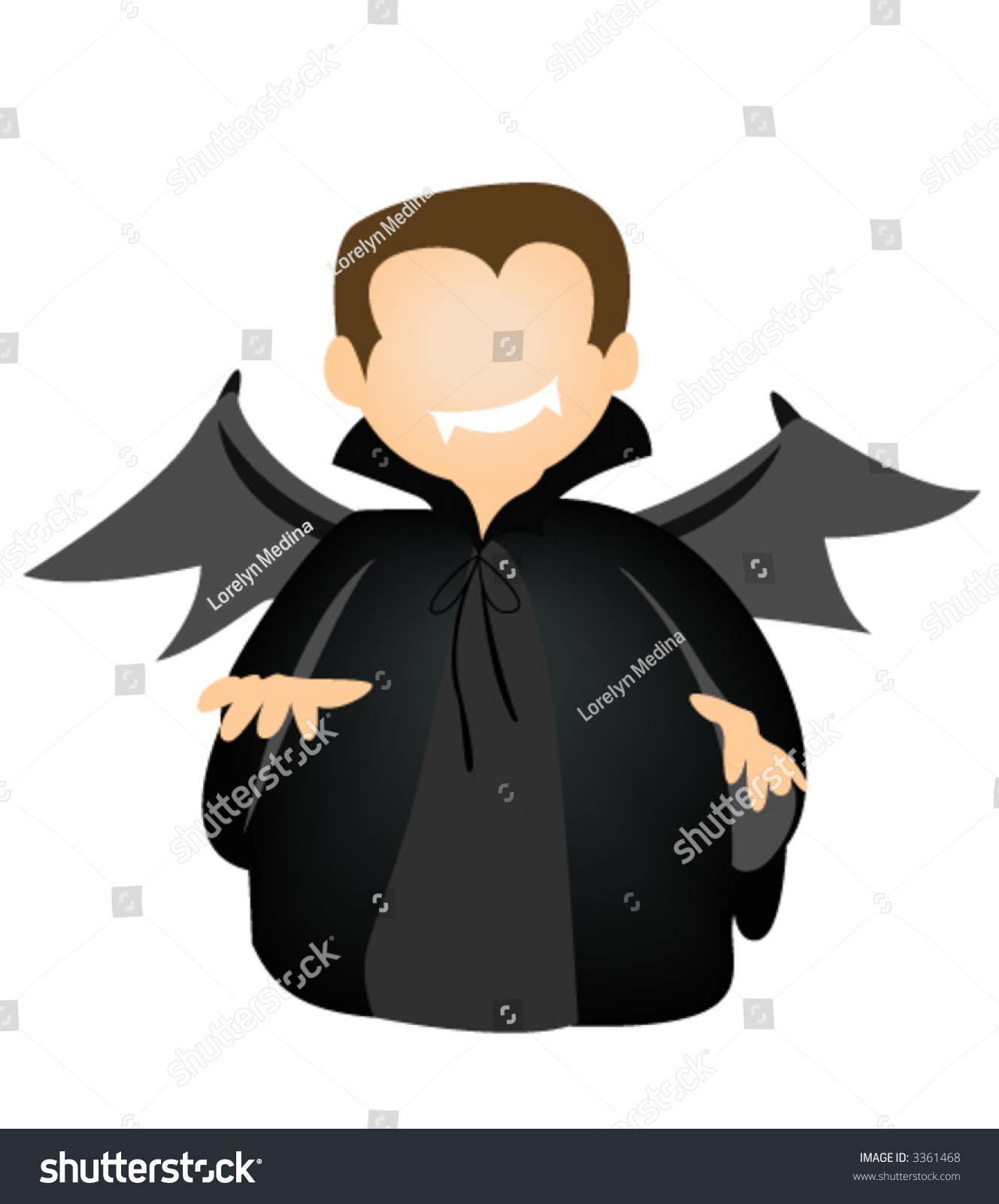 Kid Vampire Costume Vector Stock Vector (Royalty Free) 3361468 ...