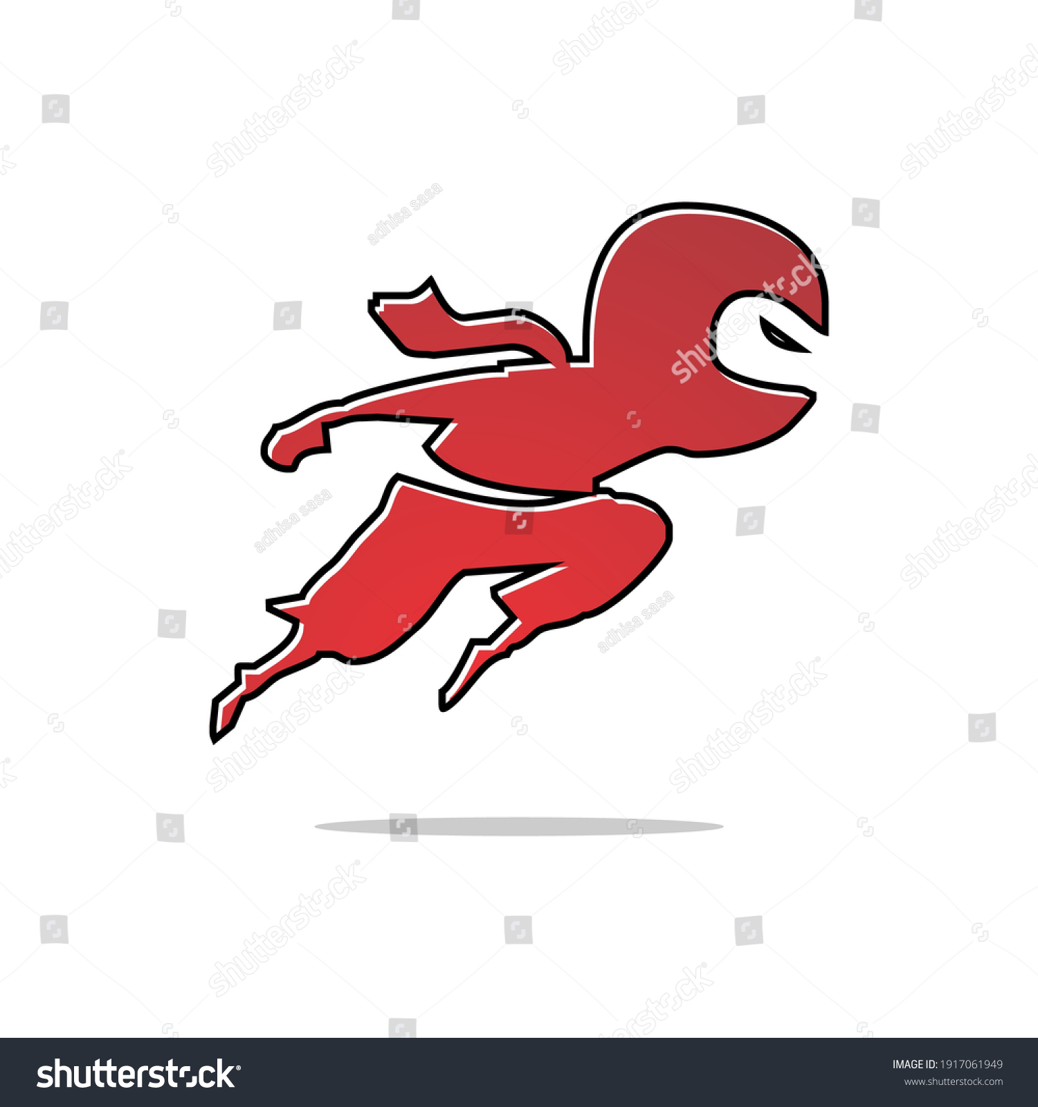 Kid Ninja Logo Design Eps Stock Vector (Royalty Free) 1917061949