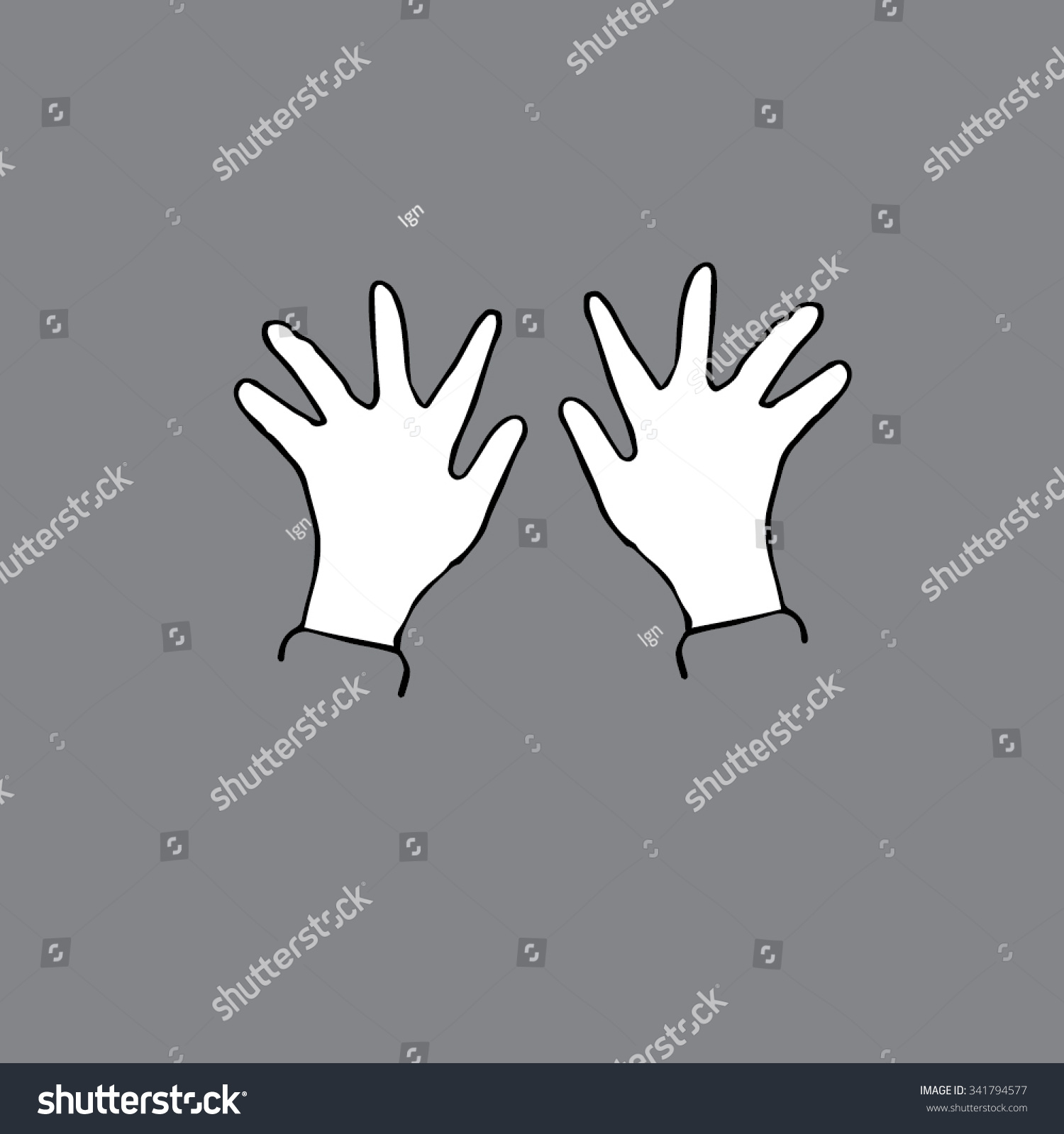 Kids Hands Vector Illustration Stock Vector (Royalty Free) 341794577