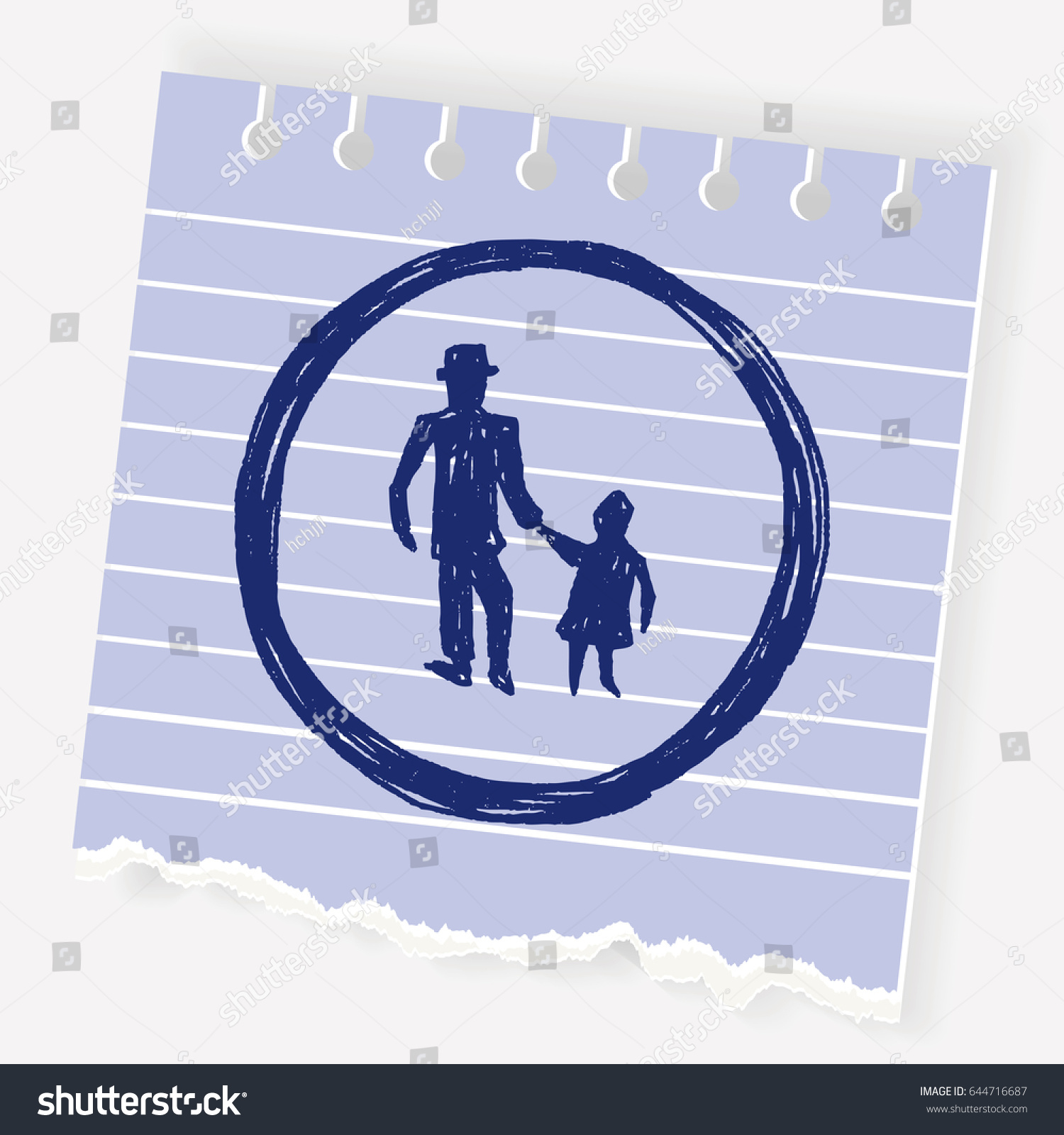 Kid Sign Doodle Stock Vector (Royalty Free) 644716687