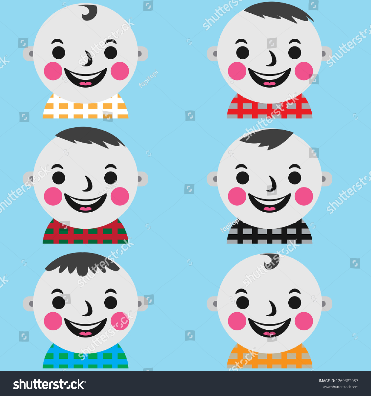 Kid Smile Avatar Stock Vector (Royalty Free) 1269382087 | Shutterstock