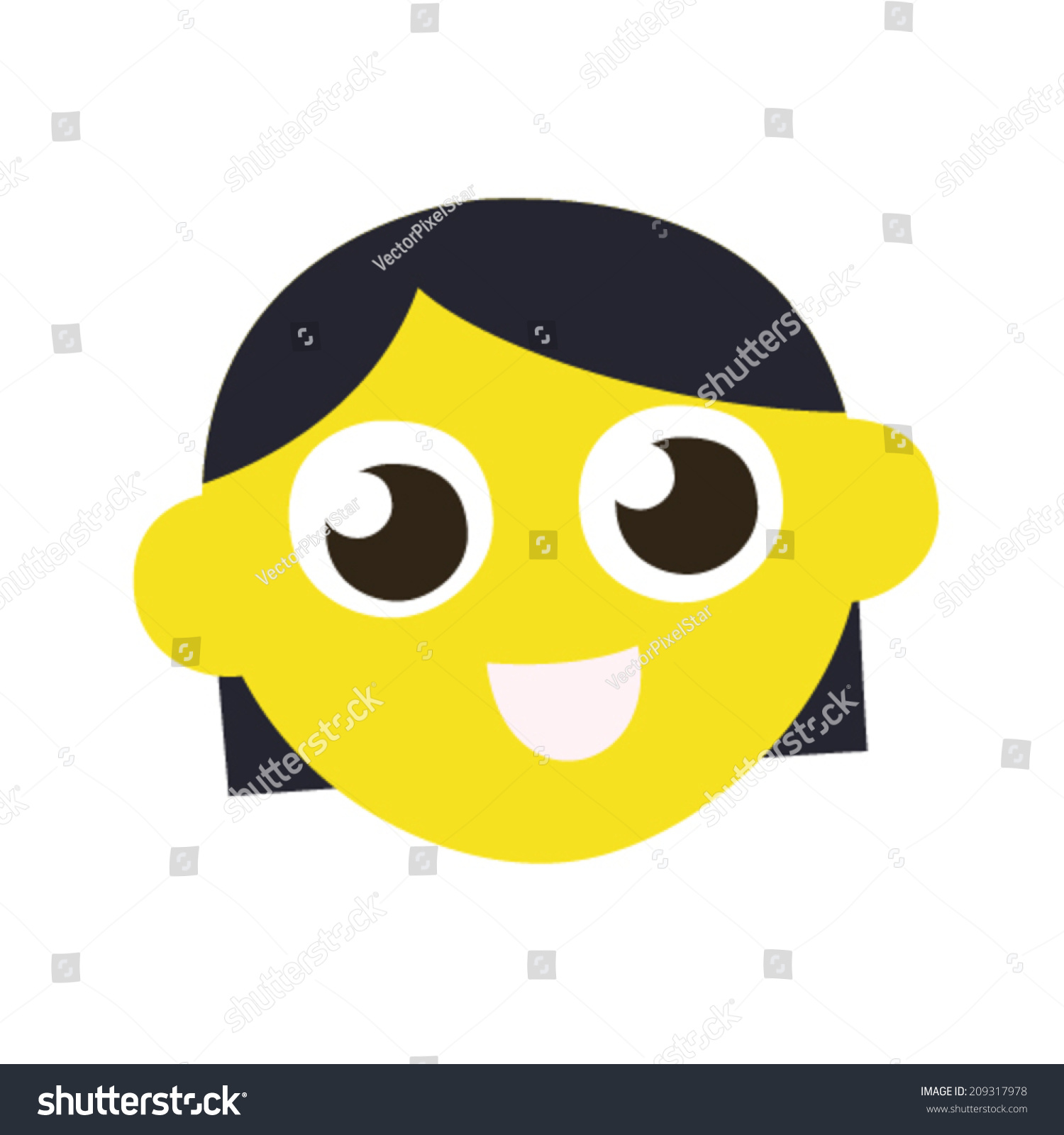 Kid Smiles Avatar Stock Vector (Royalty Free) 209317978 | Shutterstock