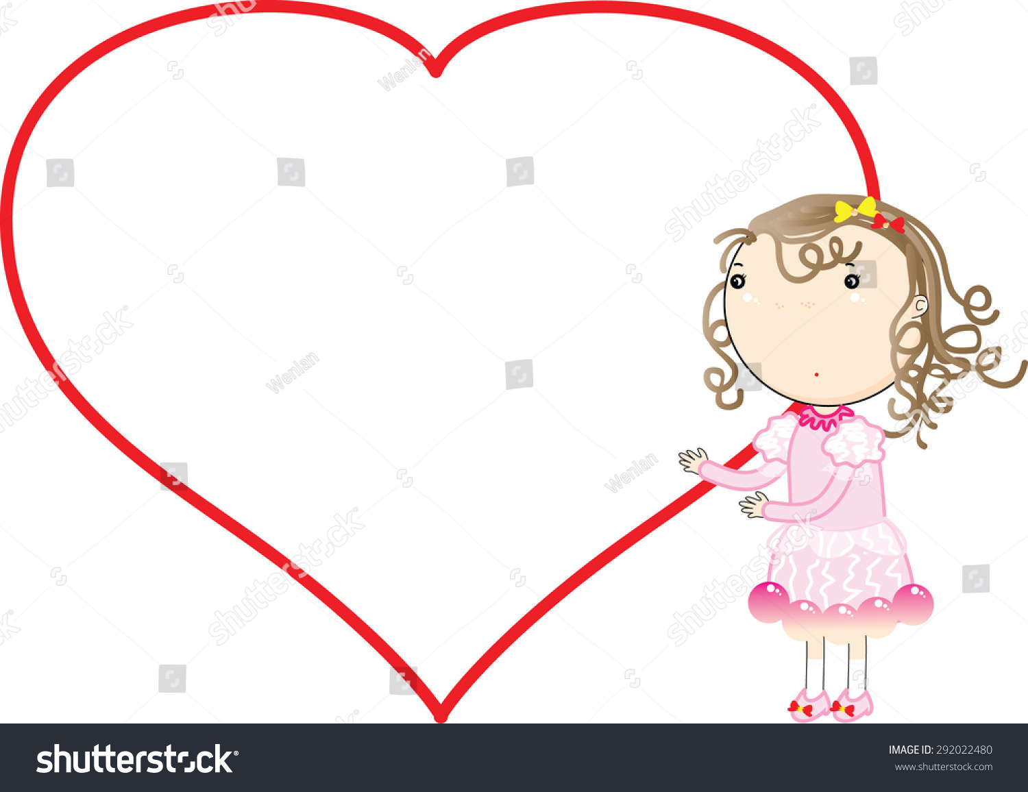 Kid Heart Shape Border Stock Vector (Royalty Free) 292022480 | Shutterstock