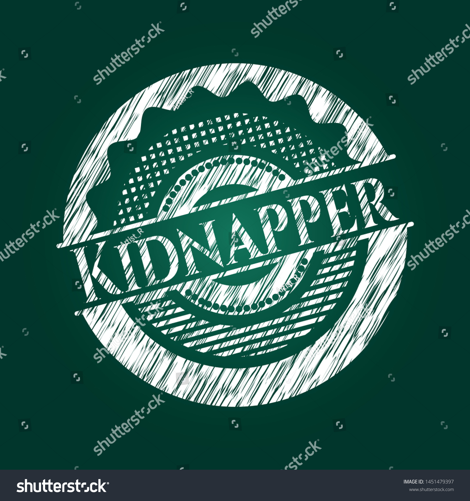 Kidnapper On Chalkboard Vector Illustration Detailed Stock Vector ...