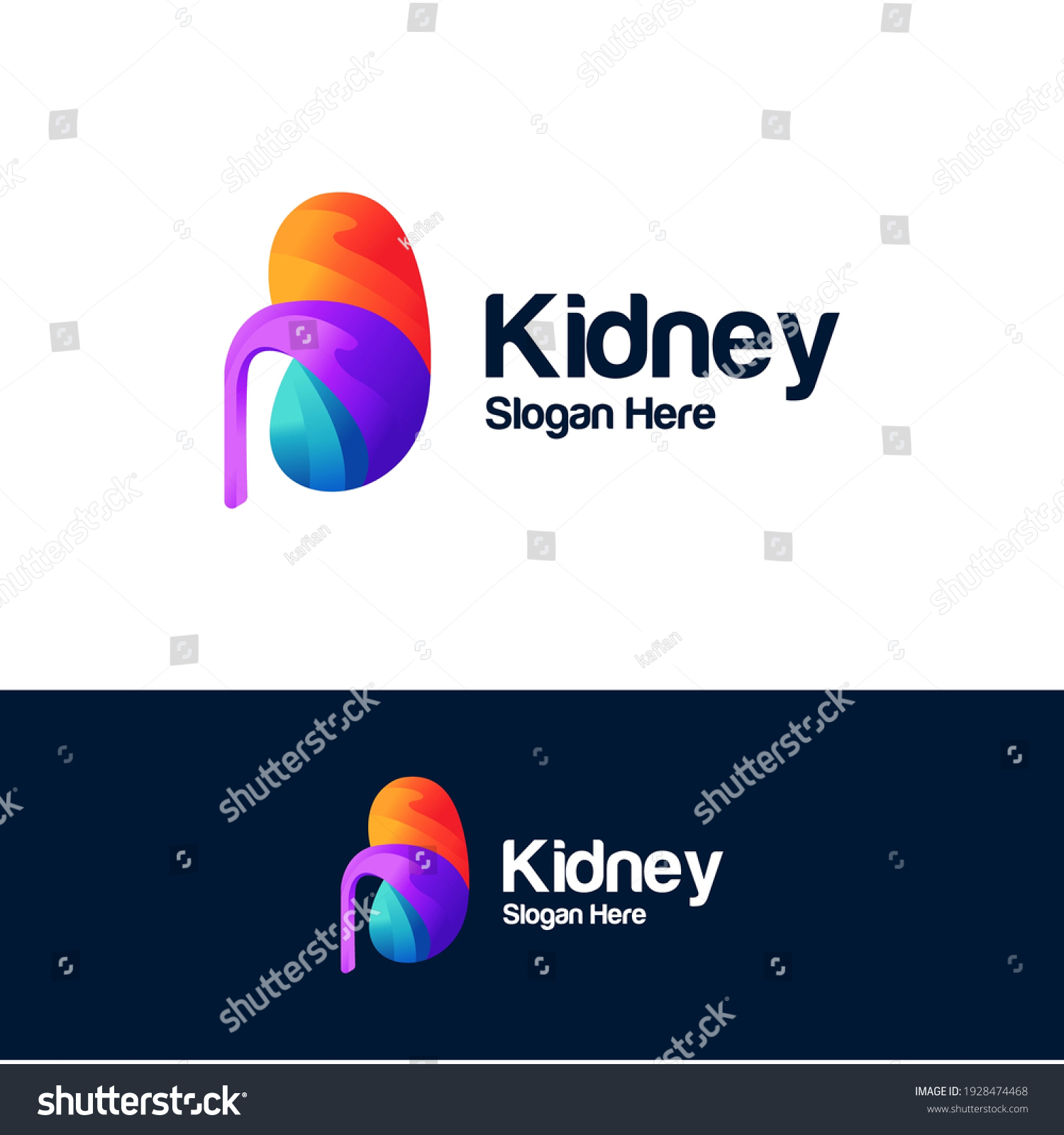 Kidney Logo Design Vector Illustration Stock Vector (Royalty Free ...