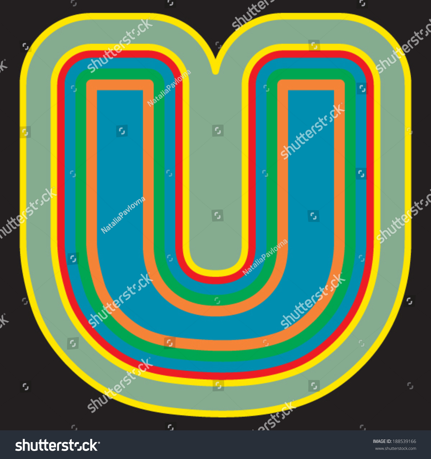 Kids Abc Letter U Stock Vector (Royalty Free) 188539166