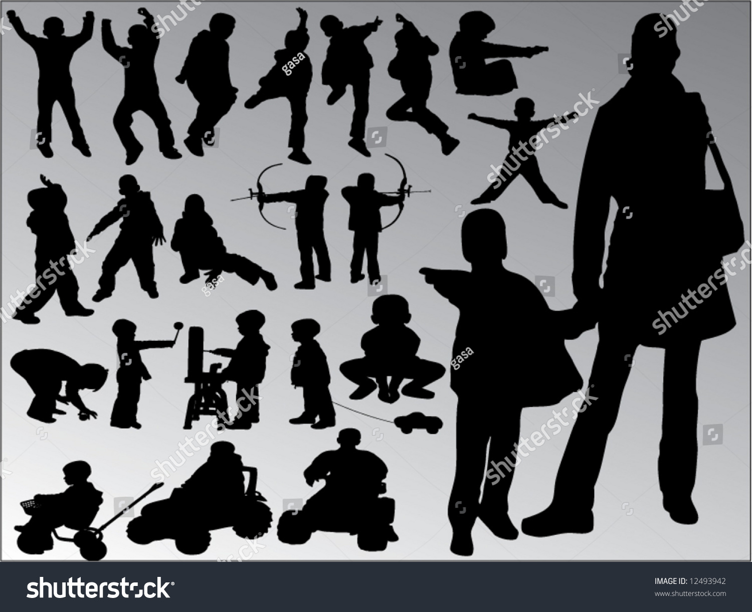 Kids Activity Stock Vector (Royalty Free) 12493942 | Shutterstock