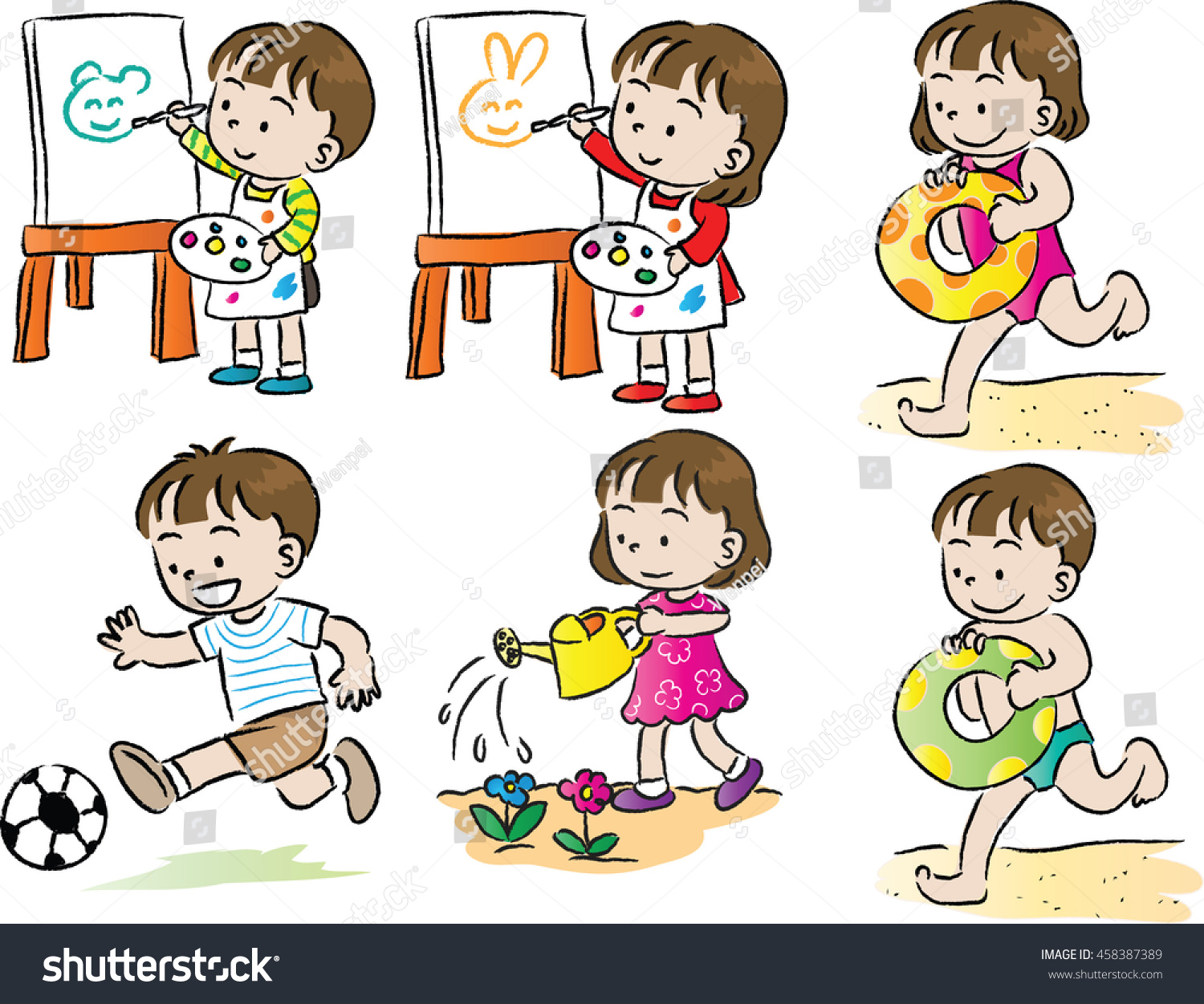 Kids Activity Stock Vector (Royalty Free) 458387389 | Shutterstock