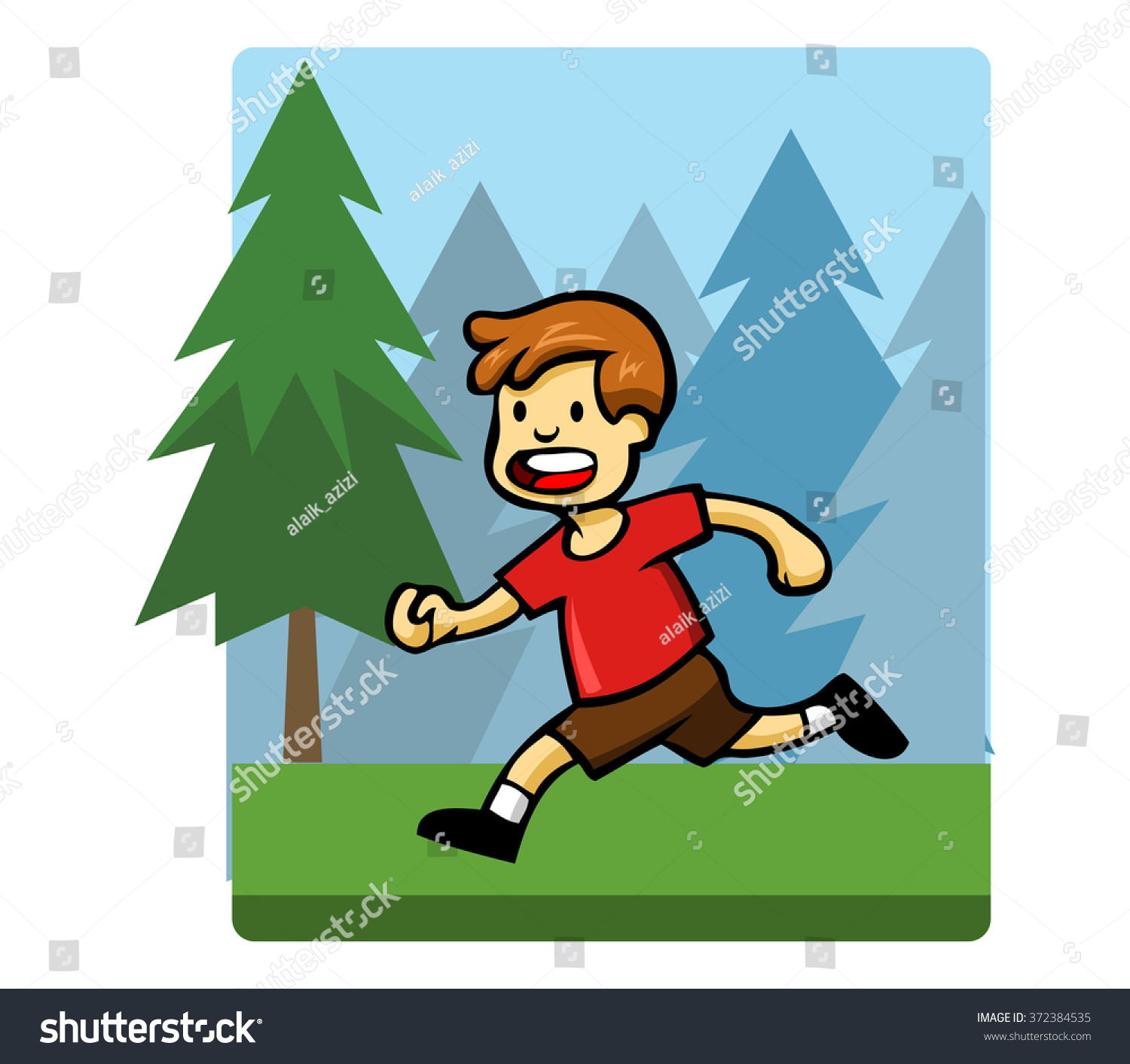 Kids Activity Run Stock Vector (Royalty Free) 372384535 | Shutterstock