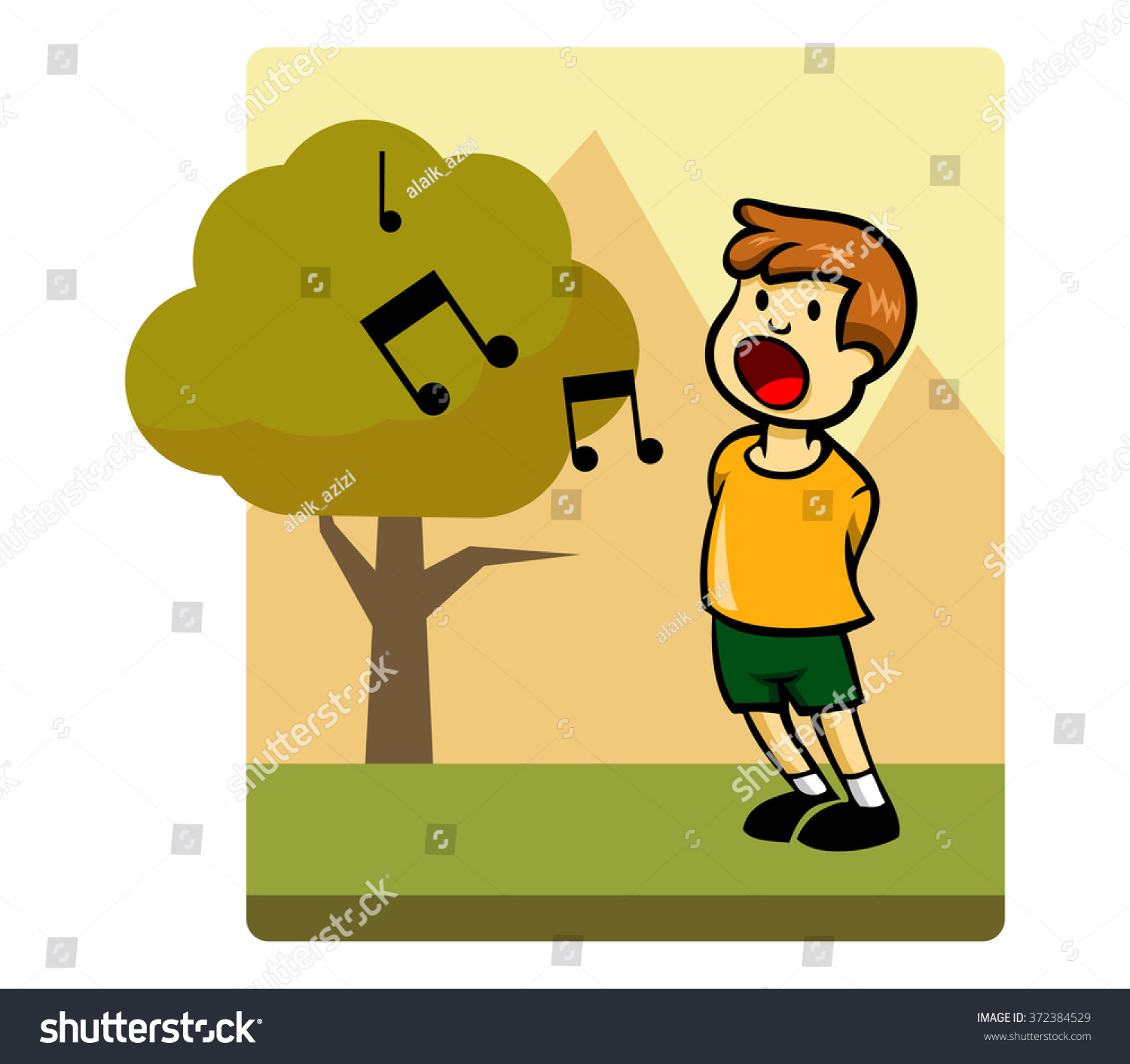 Kids Activity Sing Stock Vector (Royalty Free) 372384529 | Shutterstock