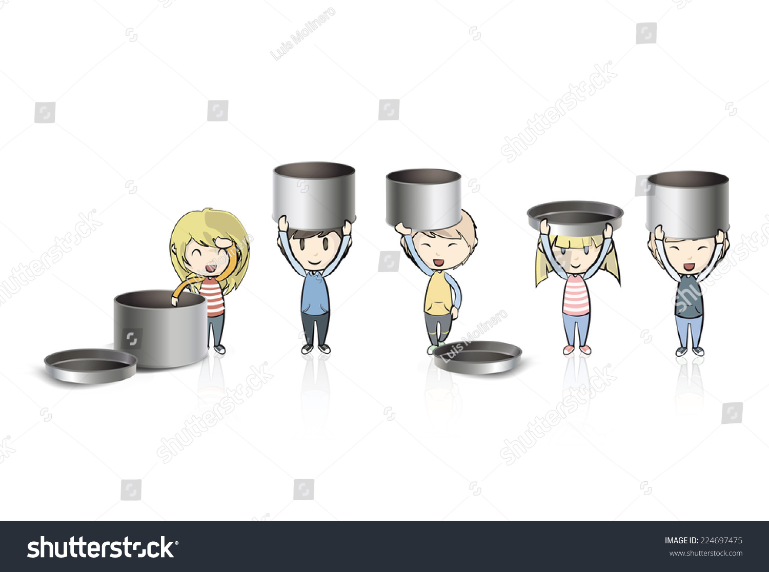 Kids Around Box Vector Design Stock Vector (Royalty Free) 224697475 ...