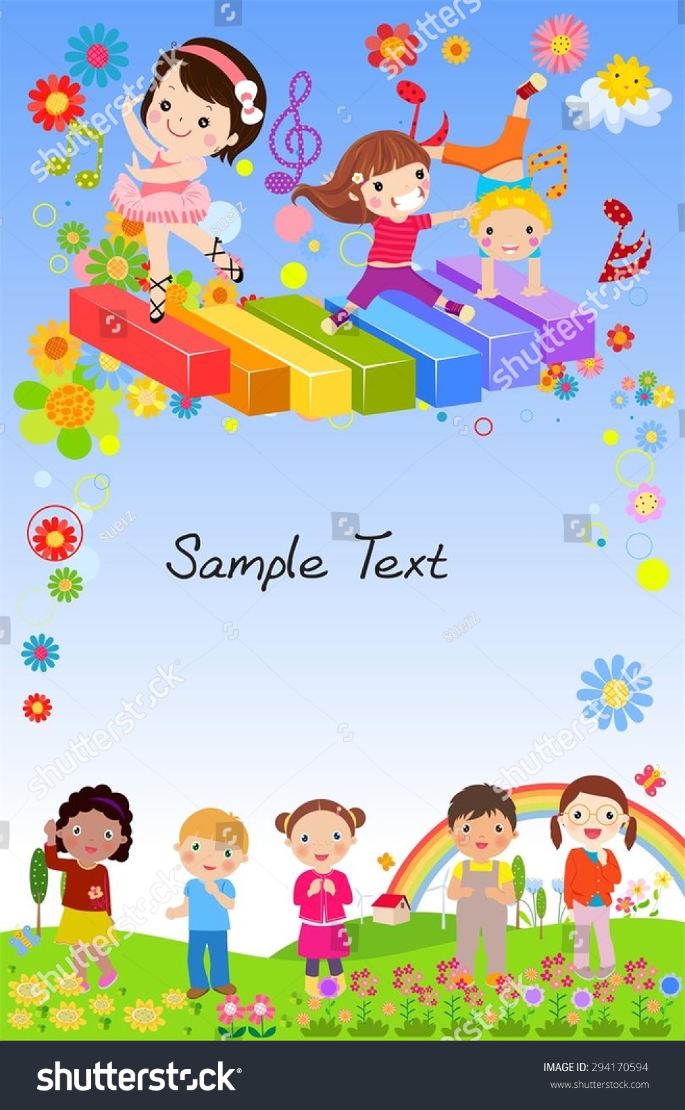 Kids Background Stock Vector (Royalty Free) 294170594