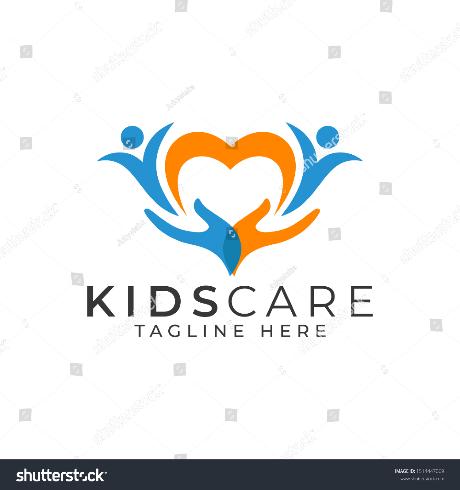 Kids Care Logo Design Vector Template Stock Vector (Royalty Free ...