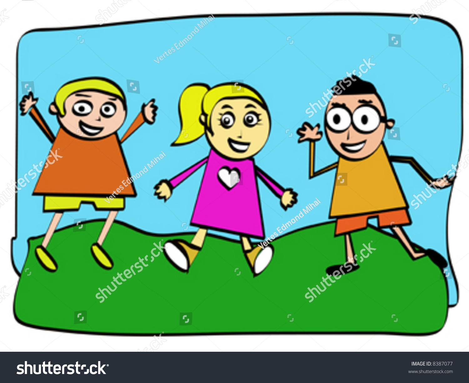 Kids Cartoon Vector Stock Vector (Royalty Free) 8387077 | Shutterstock