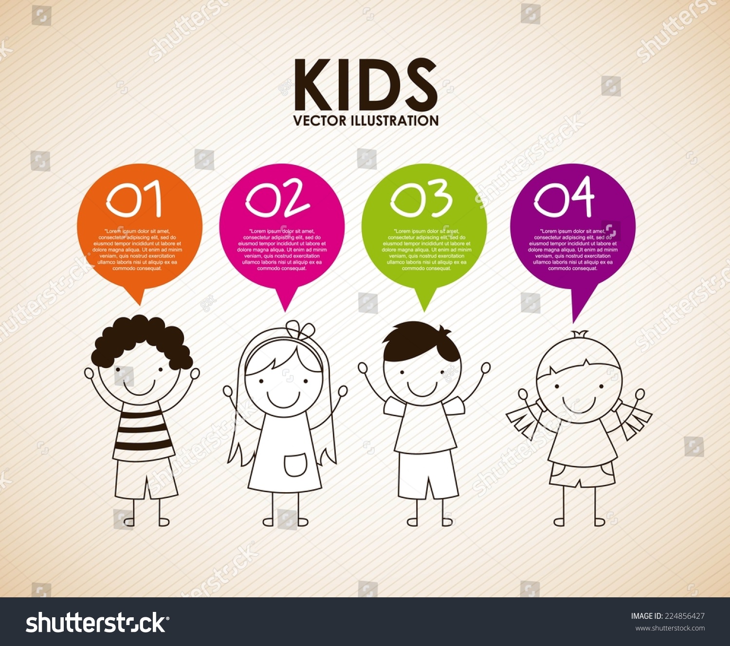 Kids Graphic Design Vector Illustration Stock Vector (Royalty Free ...
