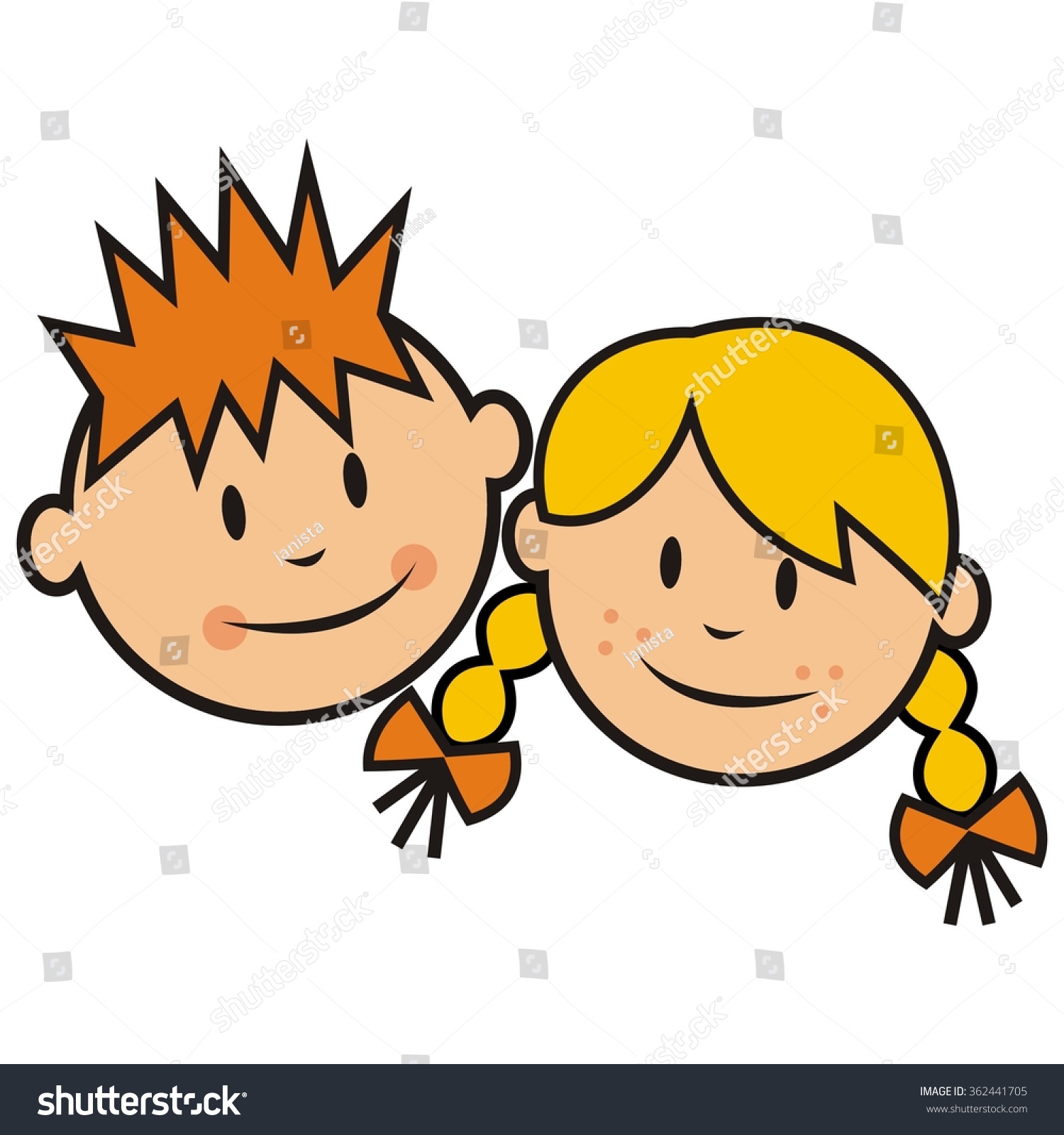 Kids Head Vector Icon Stock Vector (Royalty Free) 362441705 | Shutterstock