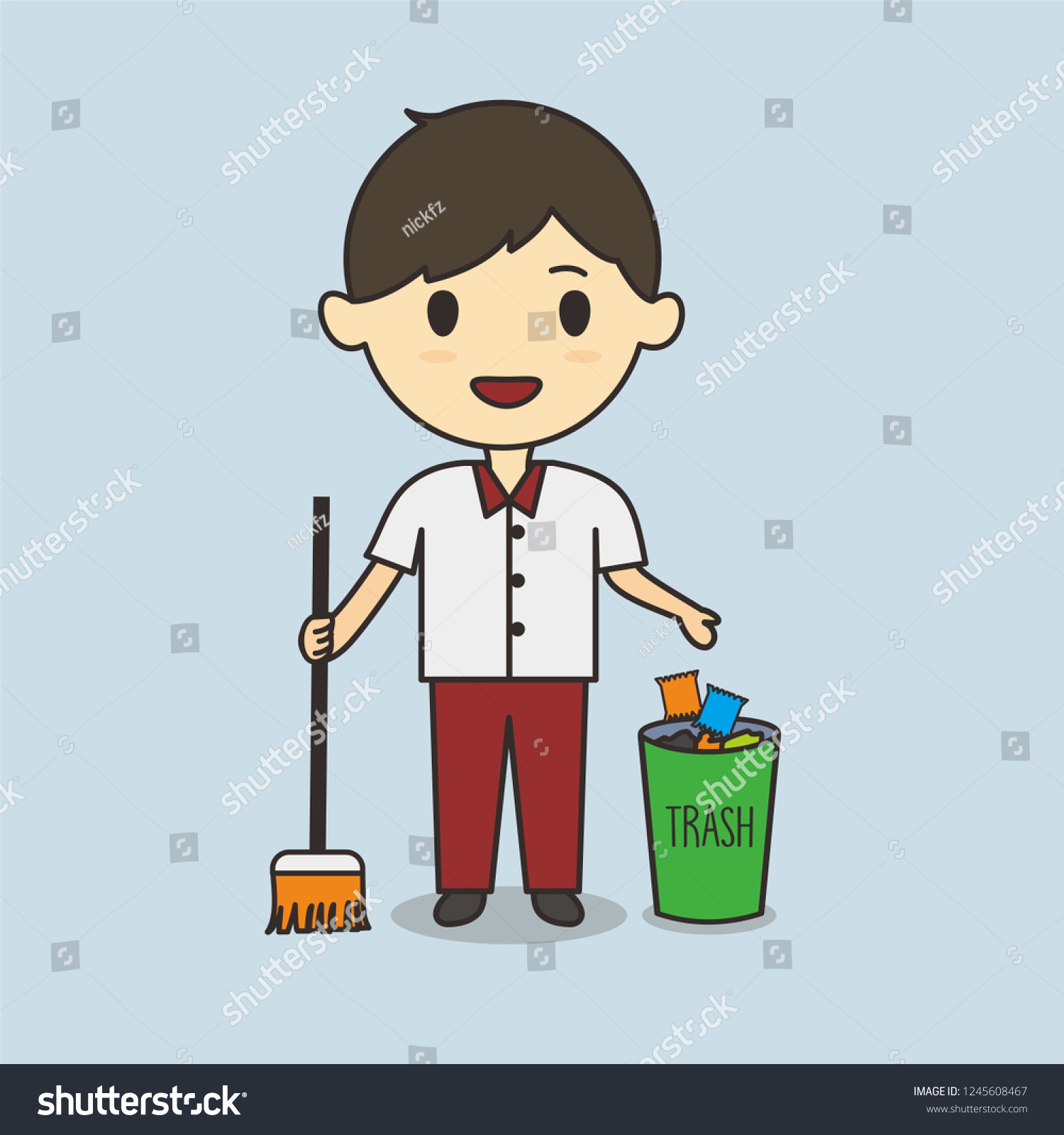 Kids Keep Cleanliness Vector Illustration Stock Vector (Royalty Free ...