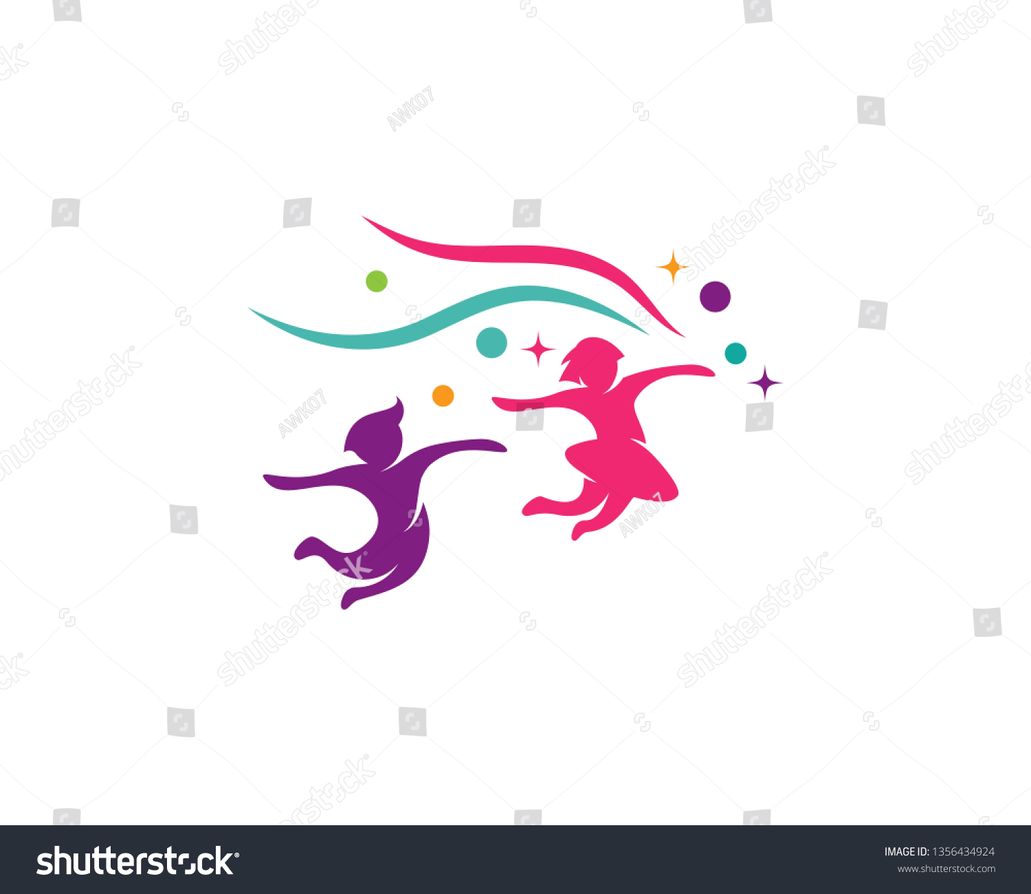 Kids Logo Concept Vector Template Stock Vector (Royalty Free ...