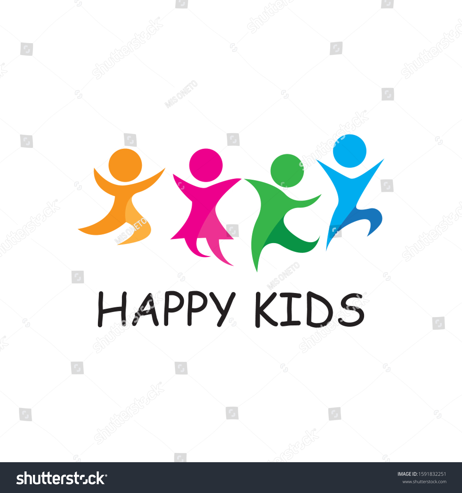 Kids Logo Concept Vector Template: เวกเตอร์สต็อก (ปลอดค่าลิขสิทธิ์ ...