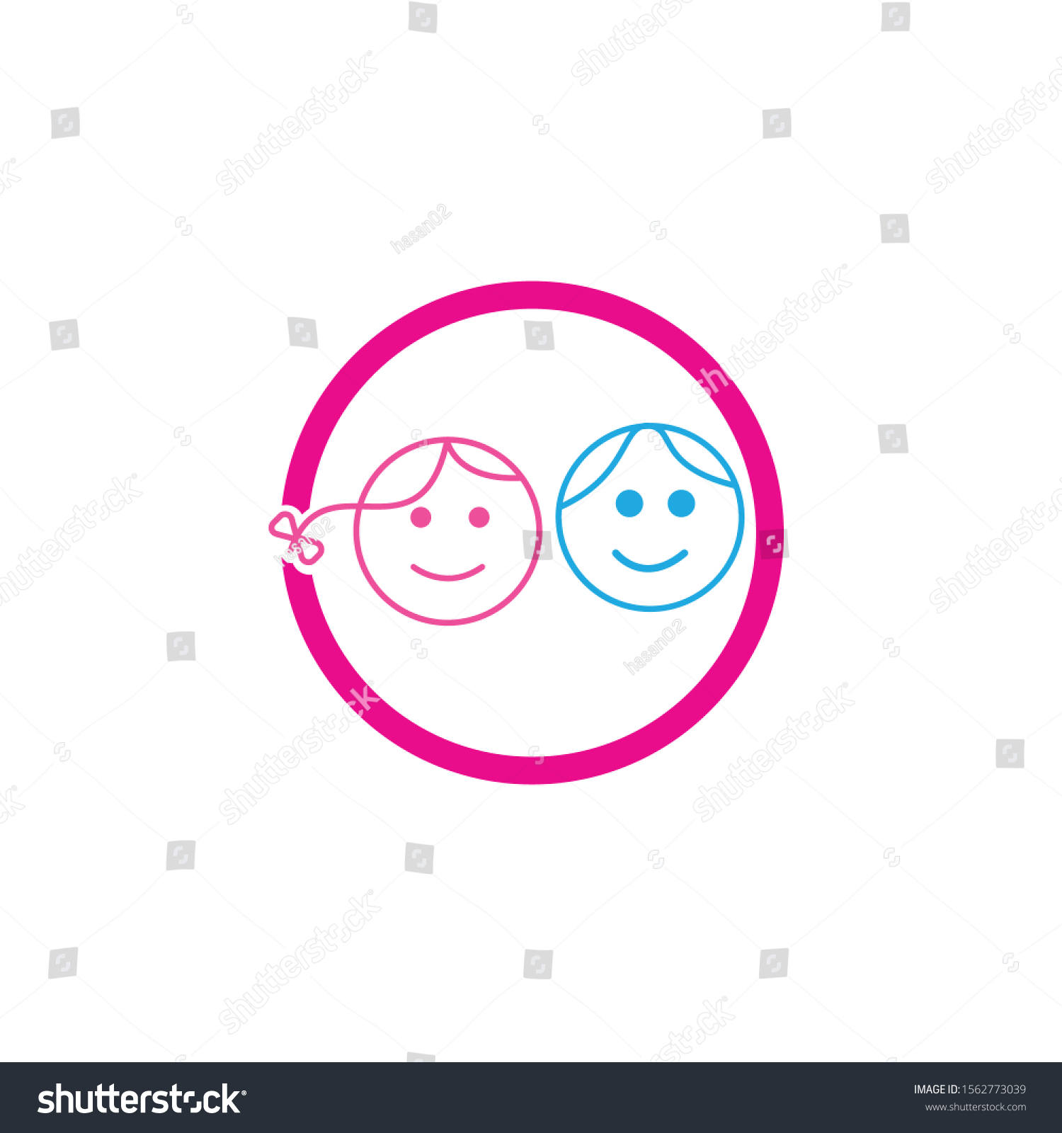 Kids Logo Vector Template Design Stock Vector (Royalty Free) 1562773039 ...