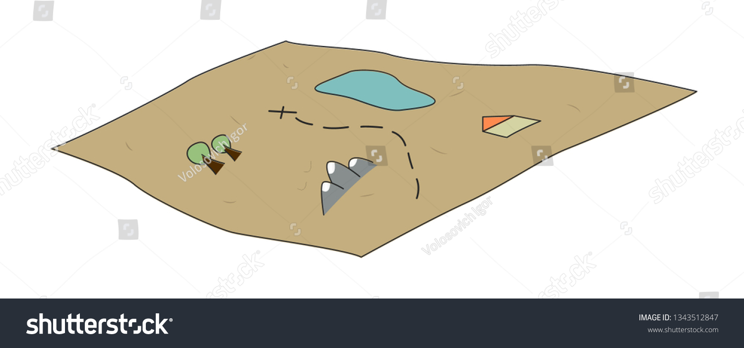 Kids Map Vector Illustration Isolated Stock Vector (Royalty Free ...