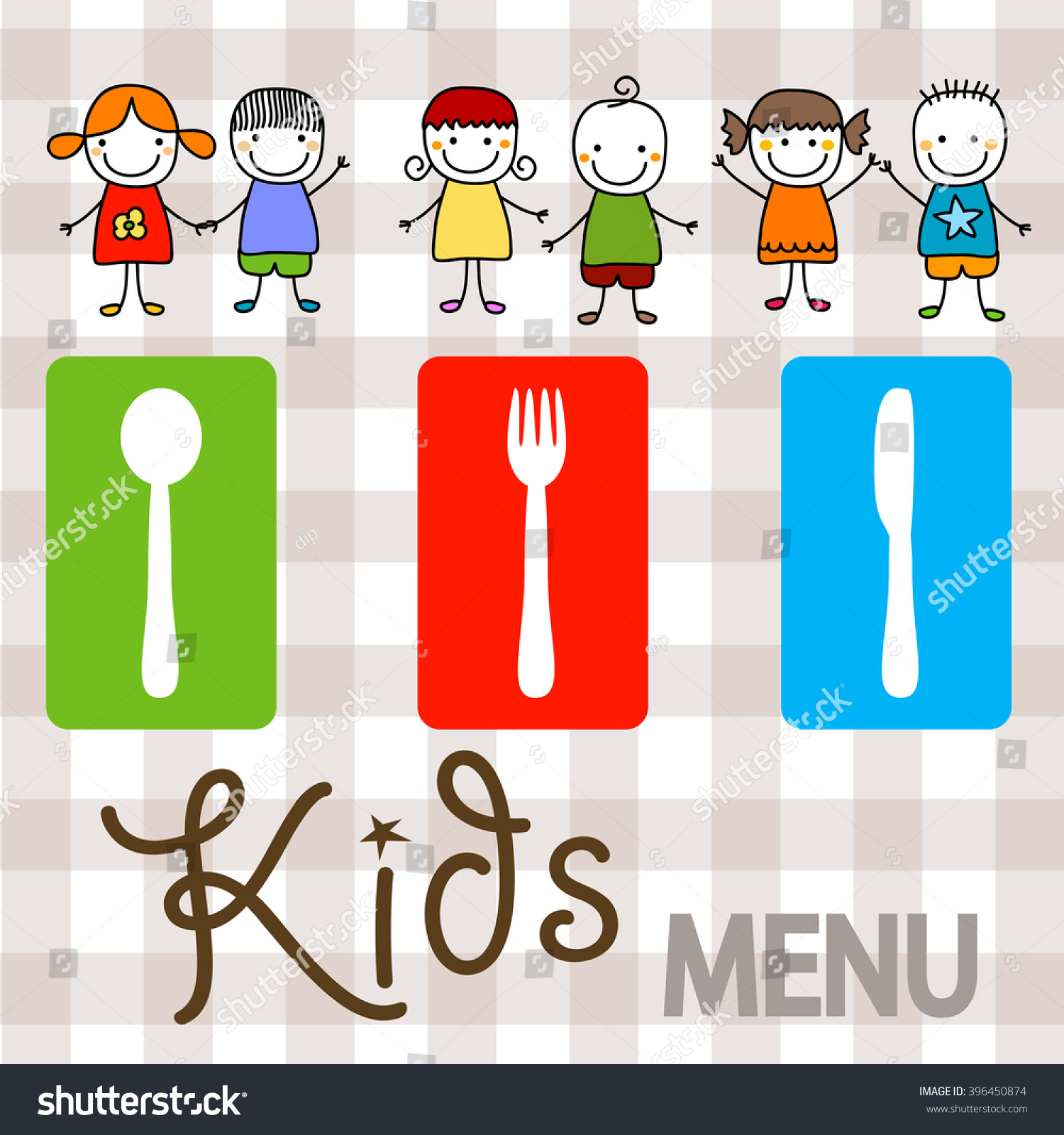 Kids Menu Background Stock Vector (Royalty Free) 396450874